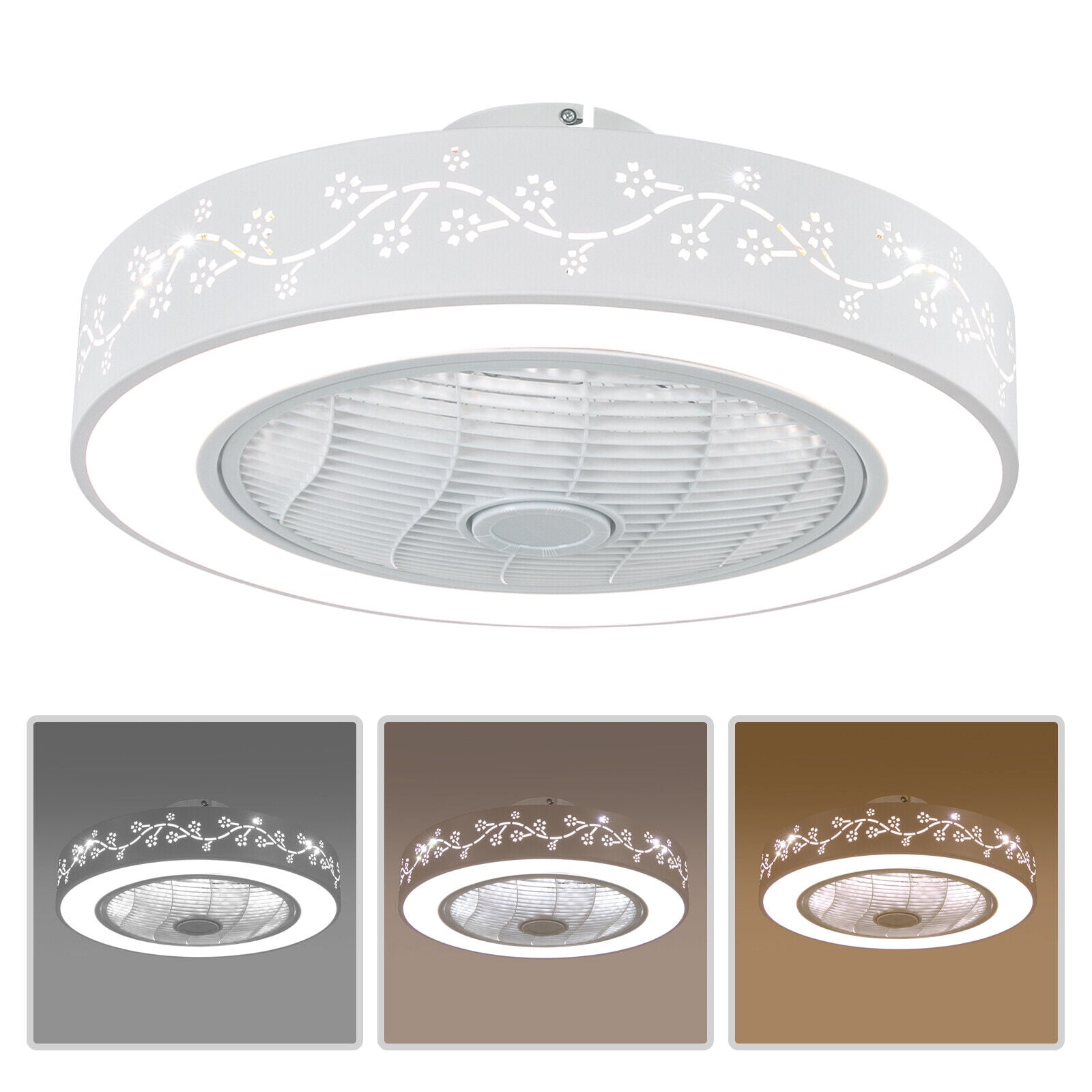 Ceiling Fan Light with 6-Speed Fan & Dimmable LED – Smart Control via ...