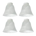 Ceiling Fan Light Covers 4 Pack Alabaster Bell Shaped Replacement ...