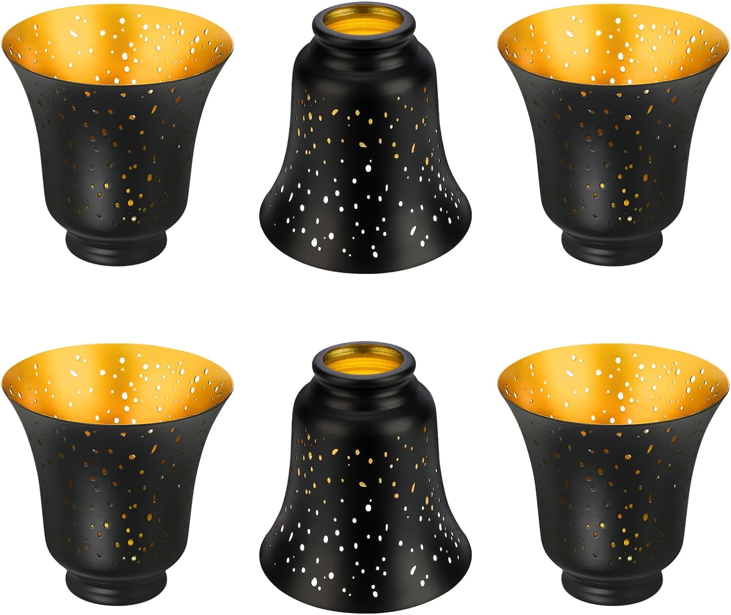 Ceiling Fan Light Covers, 6 Pack Pendant Light Shade Replacement with 1 ...