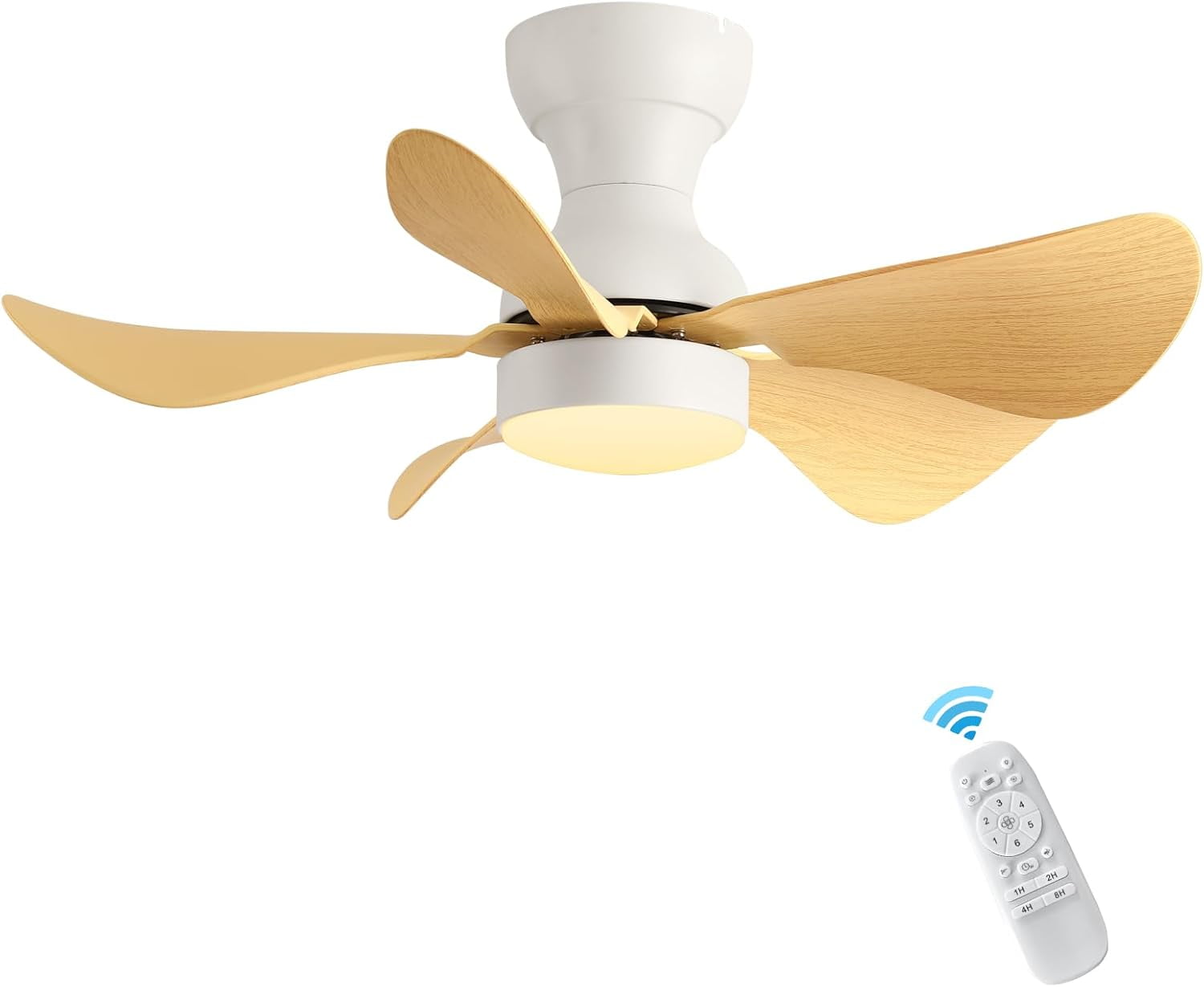 Ceiling Fan with Light and Remote, 30 Inch Indoor Outdoor Ceiling Fans ...