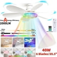 DnxnIaIfy Ceiling Fans with Light, Socket Screw with Remote Control 20. ...