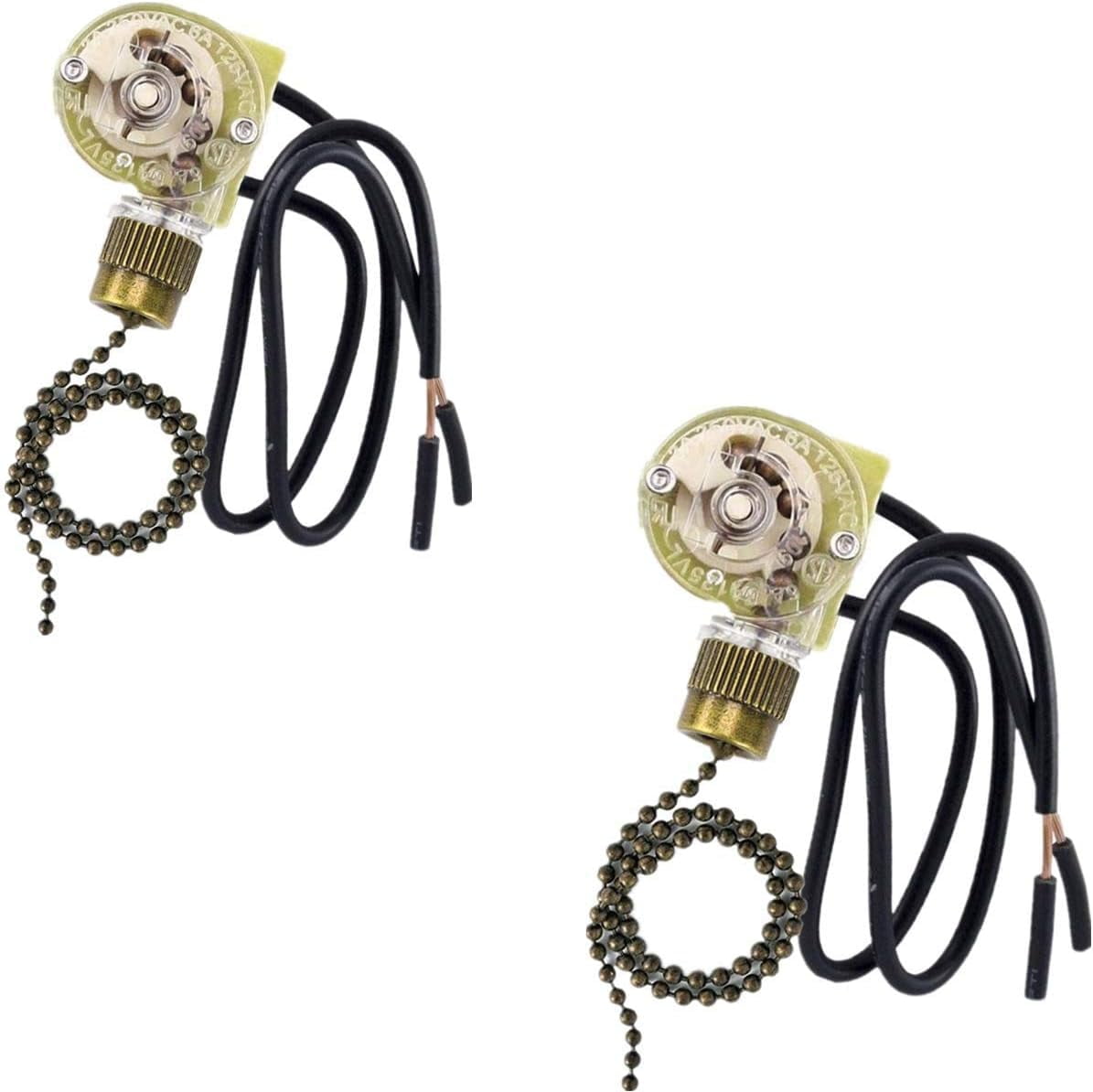 Ceiling Fan Light Switch Fan Light Switch, On-Off Speed with Pull Chain ...