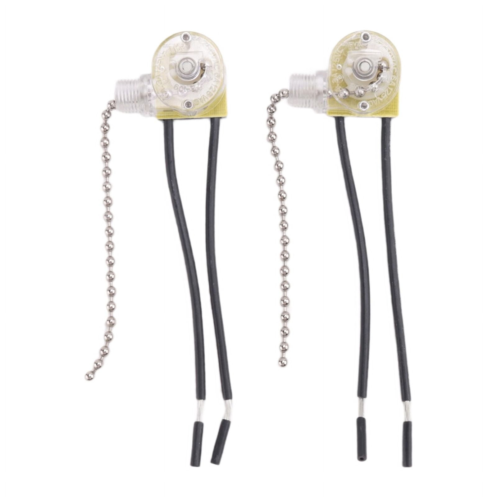 Ceiling Fan Light Switch ZE-109 Two-Wire Light Switch with Pull Cords ...