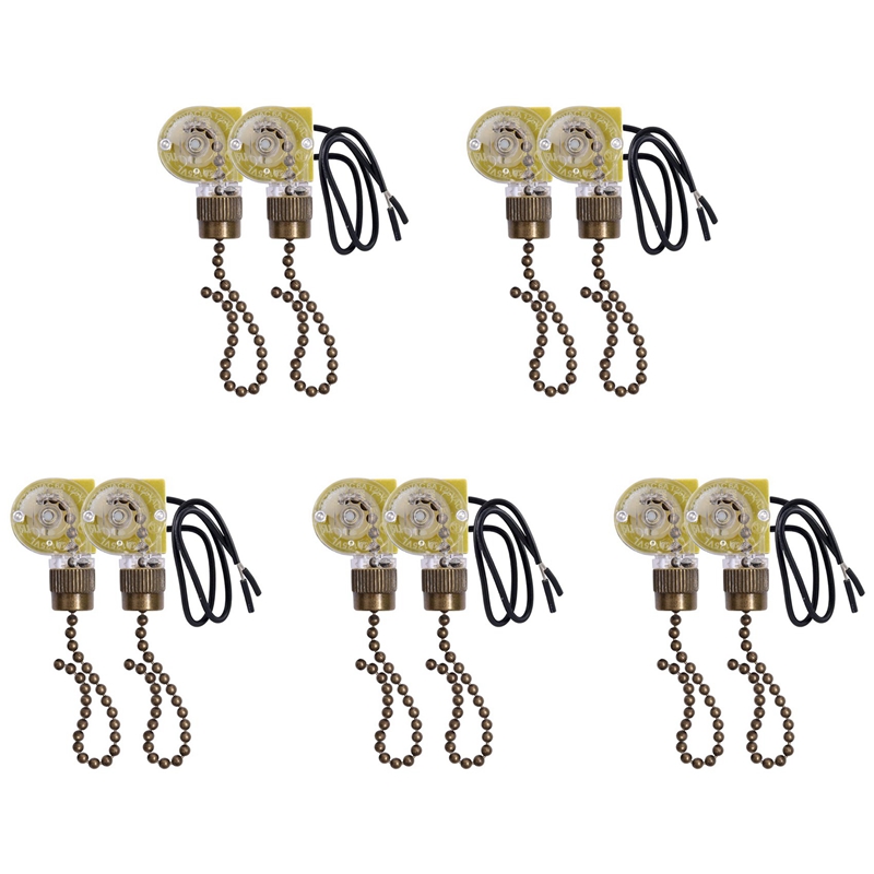 Ceiling Fan Light Switch ZE-109 Two-Wire Light Switch with Pull Cords ...