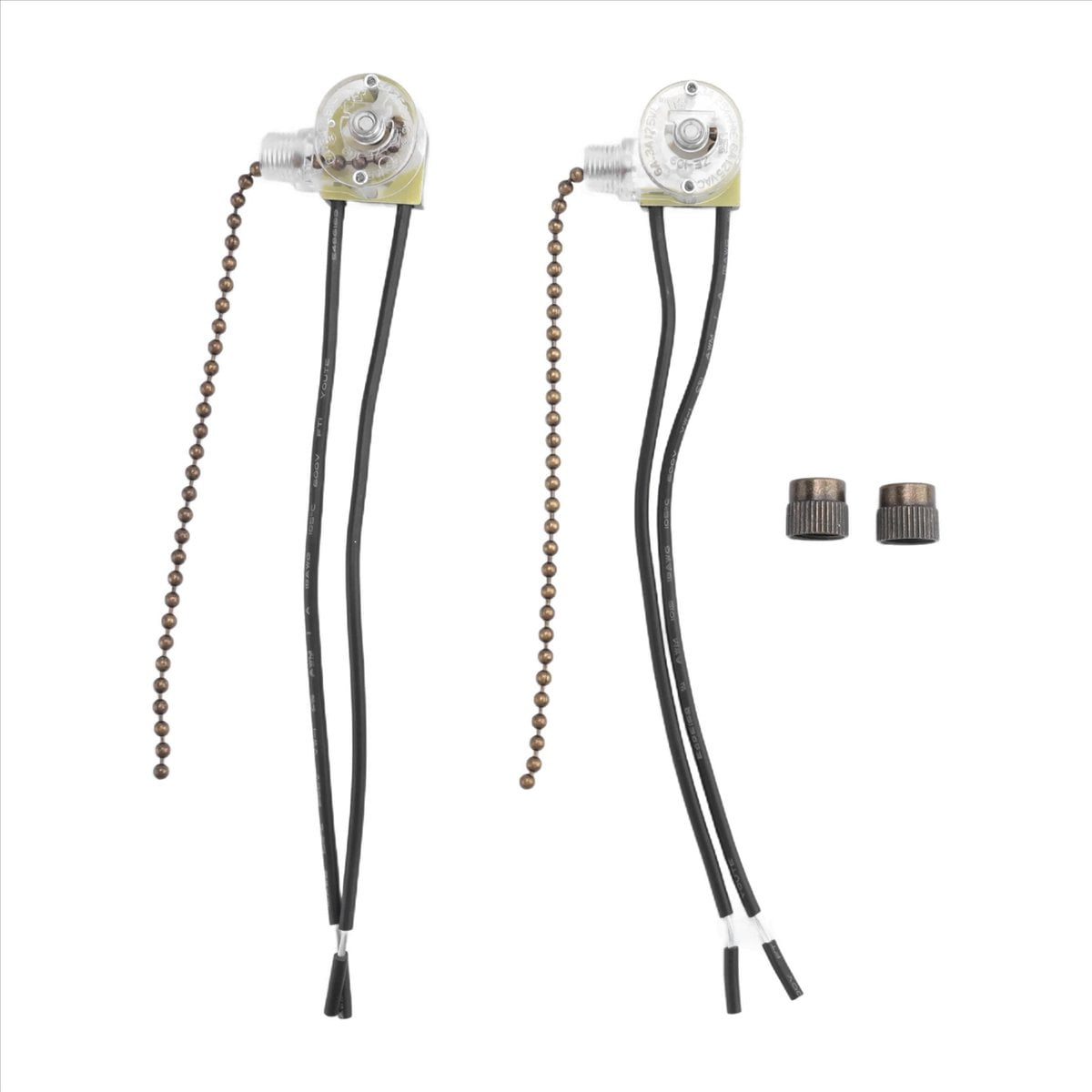 Ceiling Fan Light Switch ZE-109 Two-Wire Light Switch with Pull Cords ...