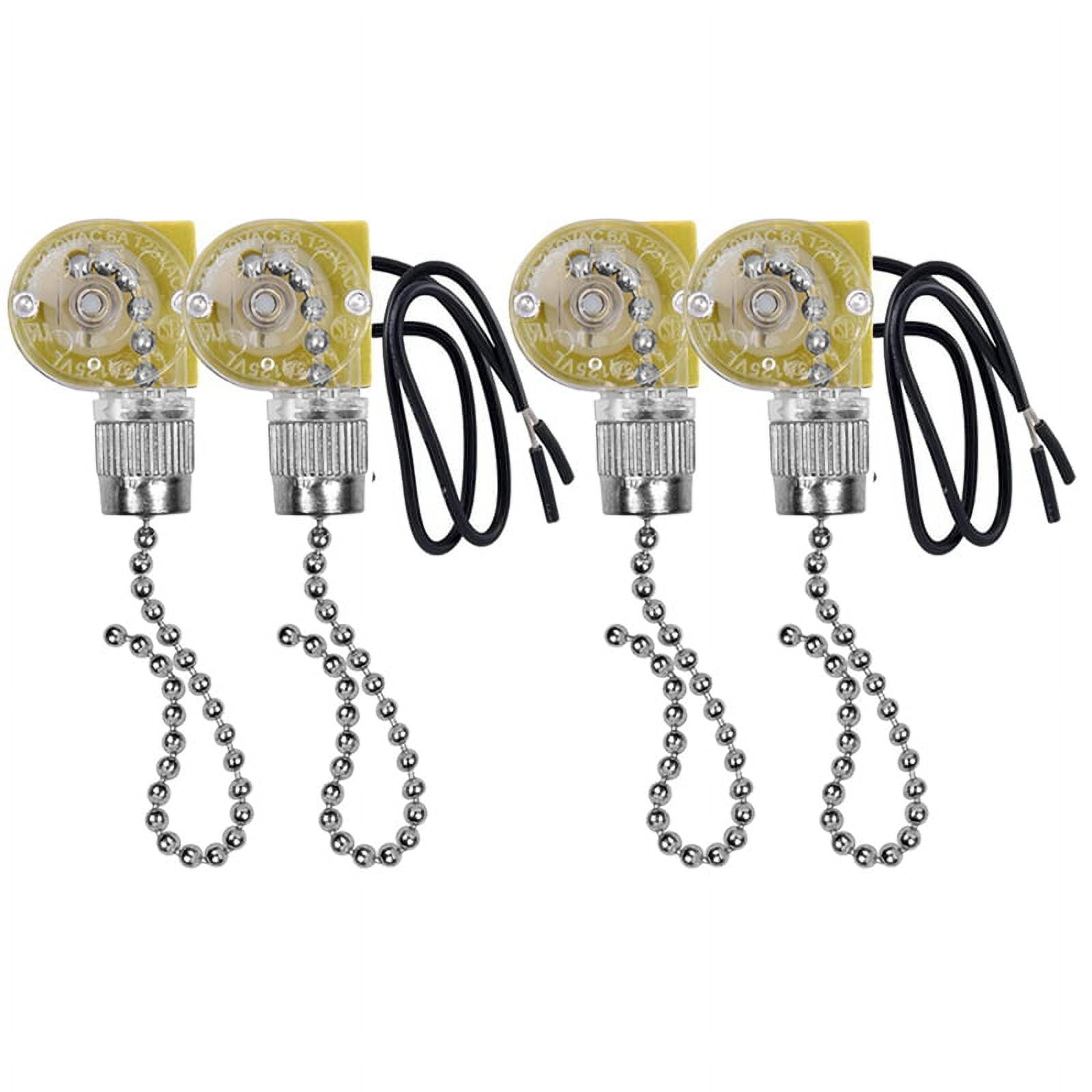 Ceiling Fan Light Switch ZE-109 Two-Wire Light Switch with Pull Cords ...
