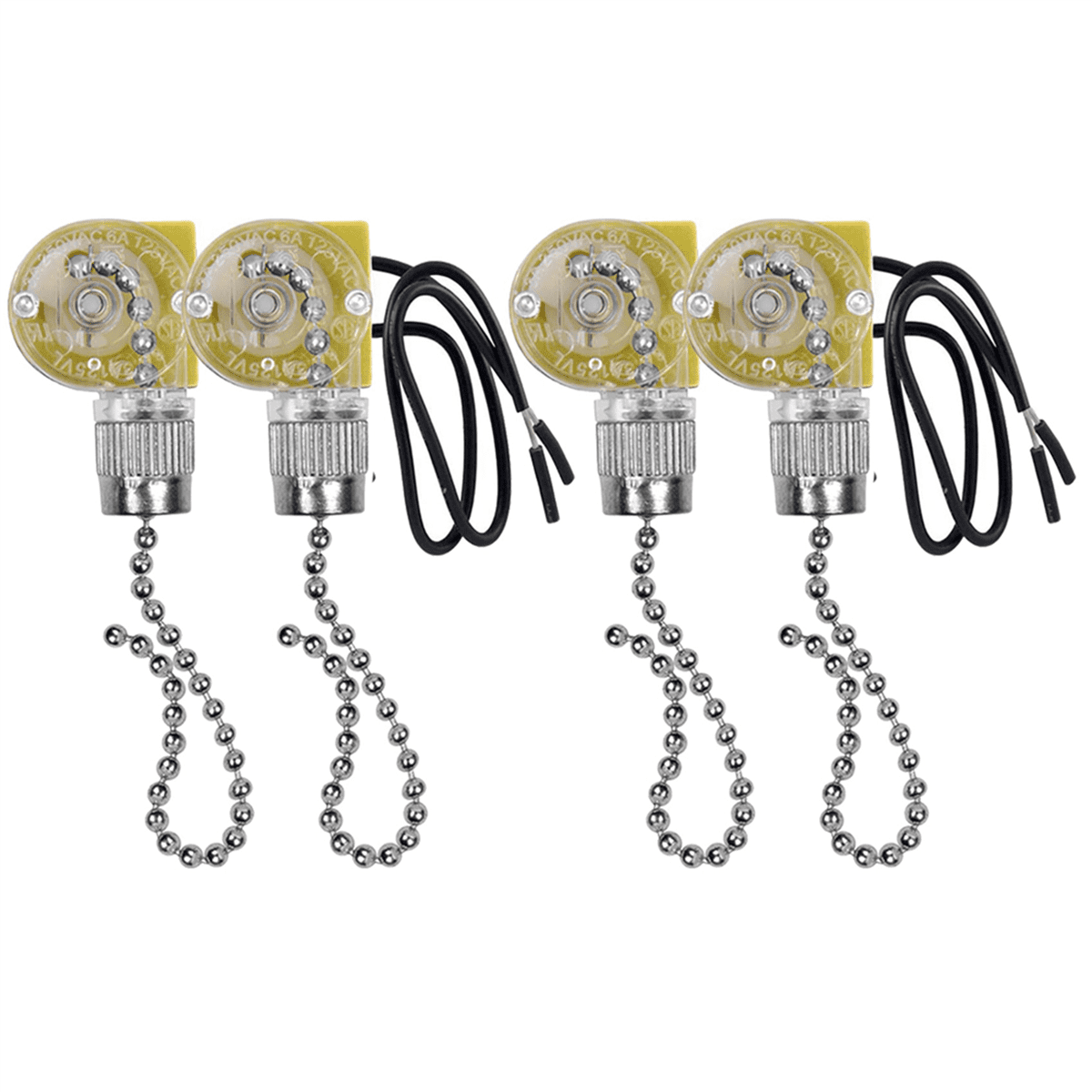 Ceiling Fan Light Switch ZE-109 Two-Wire with Pull Cords for Fans Lamps ...