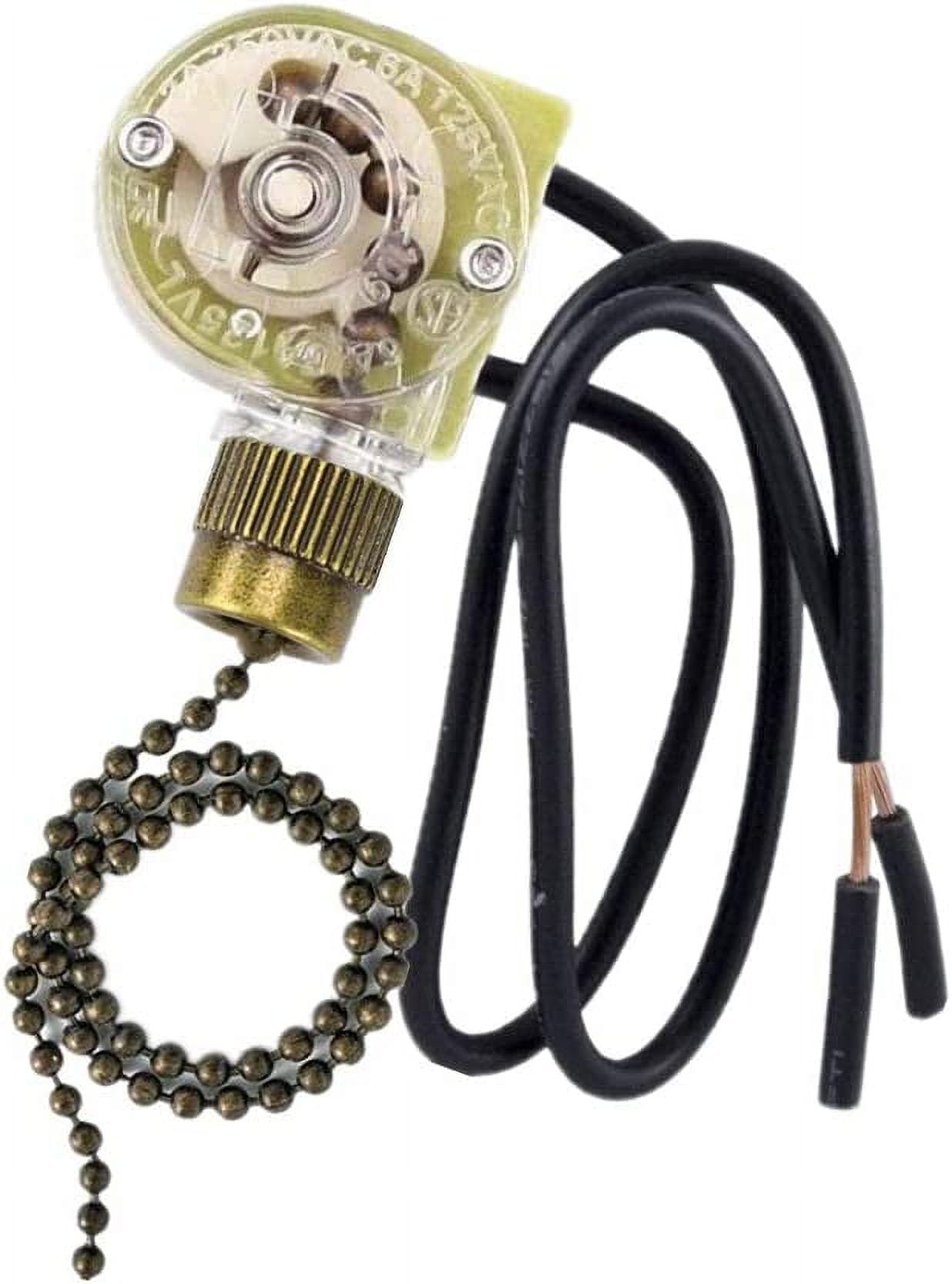 Ceiling Fan Light Switch Zing Ear Pull Chain Switch ZE-109 Fan Light ...