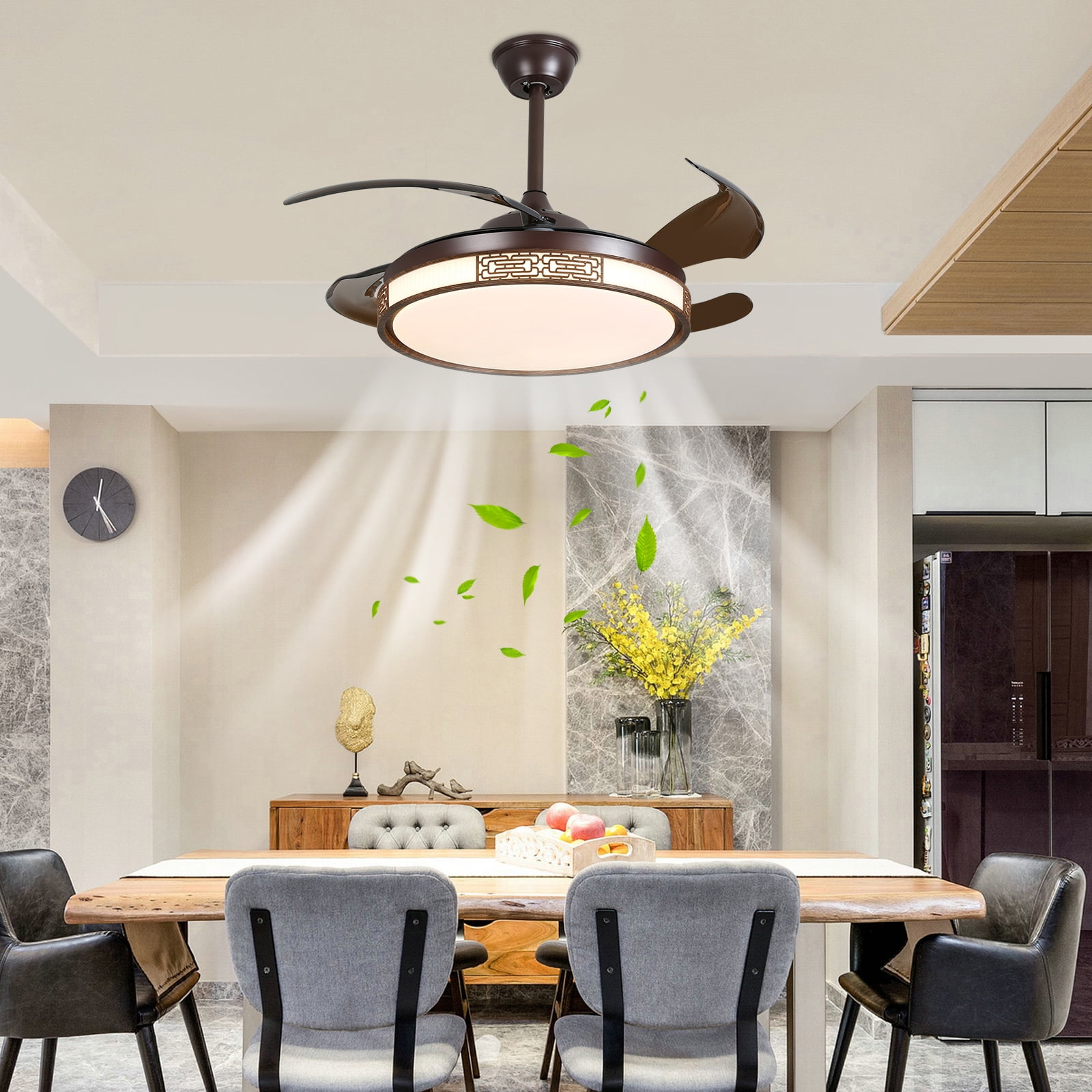 Ceiling Fan Light With Remote Control Coffee Ceiling Mounted for ...