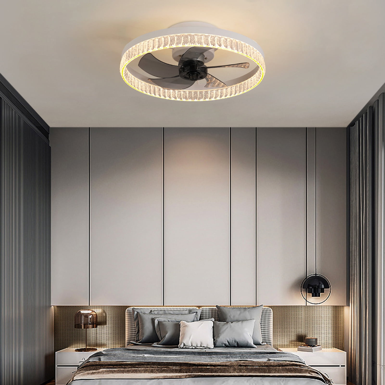 Ceiling Fan with Lights, 20" Ceiling Fan with Remote Control, Modern ...