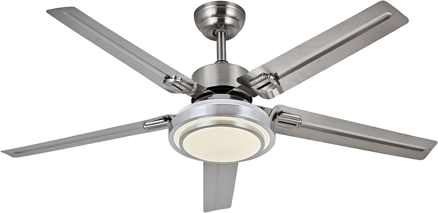 Ceiling Fan with Lights Remote Control, Indoor Modern Minimalist LED ...