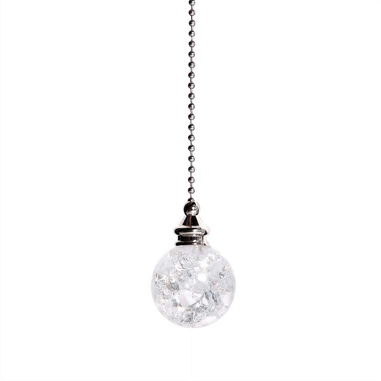 Ceiling Fan Pull Chain 20 Inch Ball Beaded Extension Crystal Bubble ...