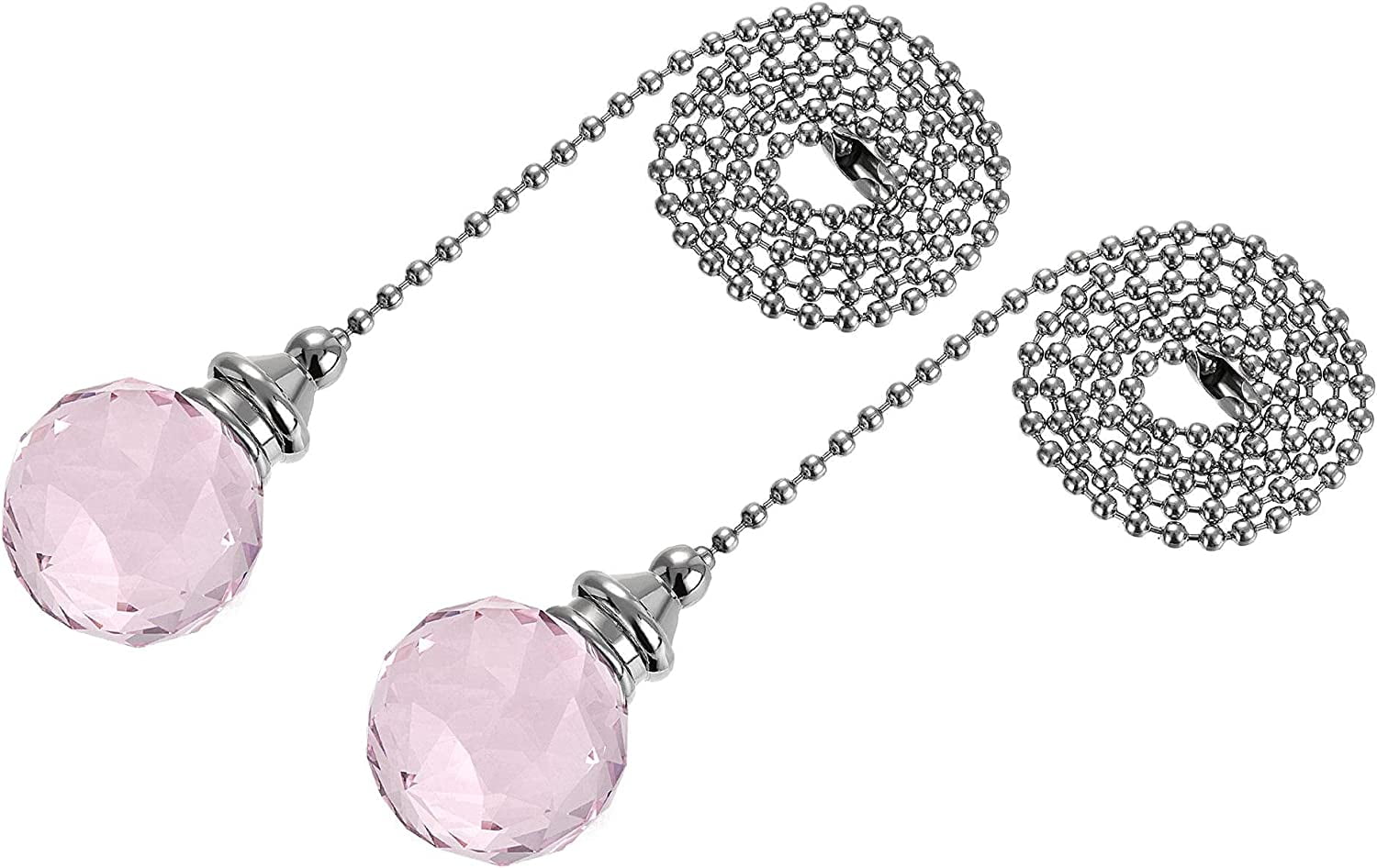 Ceiling Fan Pull Chain, 20 Inch Nickel Finish Chain Ornament Extension ...