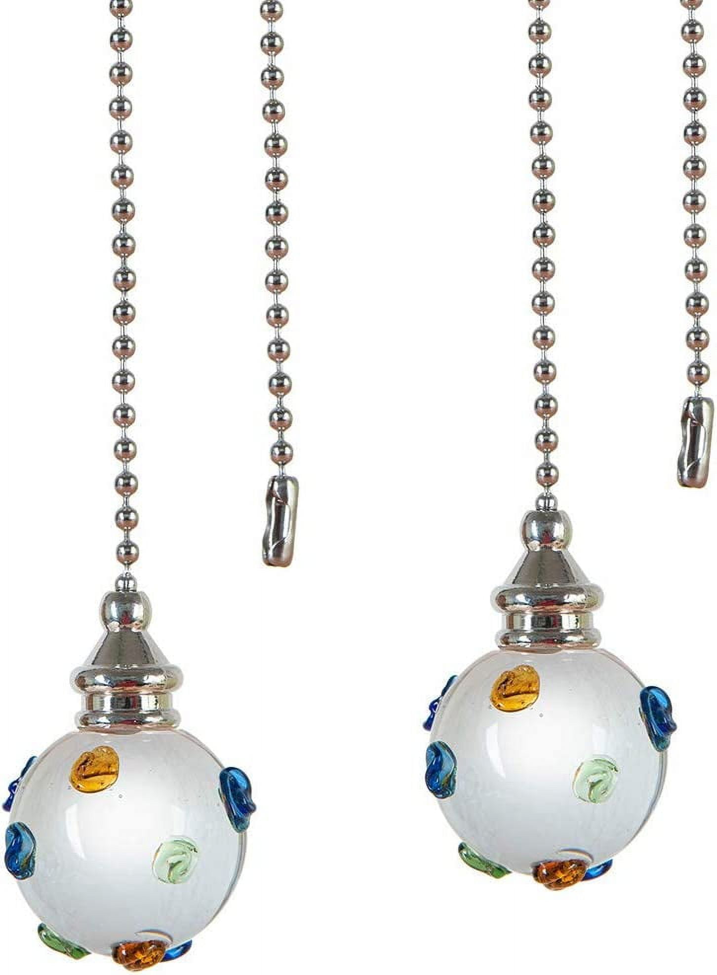 Ceiling Fan Pull Chain, 2pcs Colorful Ball Extension Chains with ...