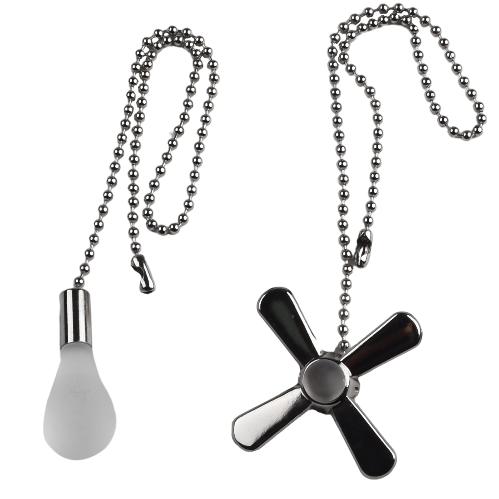 Ceiling Fan Pull Chain Beaded Ball Extension Chains With Light Bulb And ...