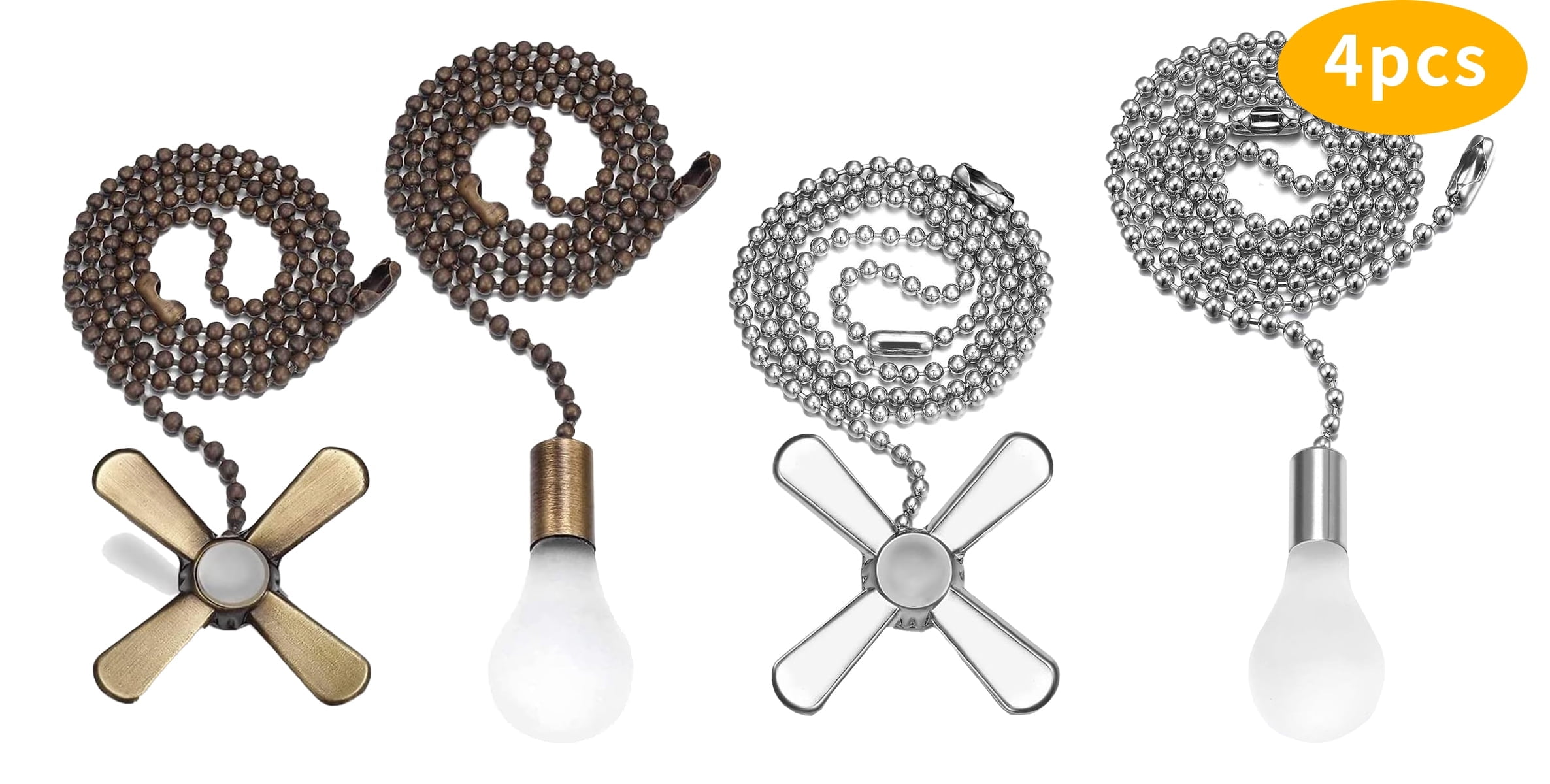 WLGJL Ceiling Fan Pull Chain Decorative Ornaments Extension for 13.6 ...