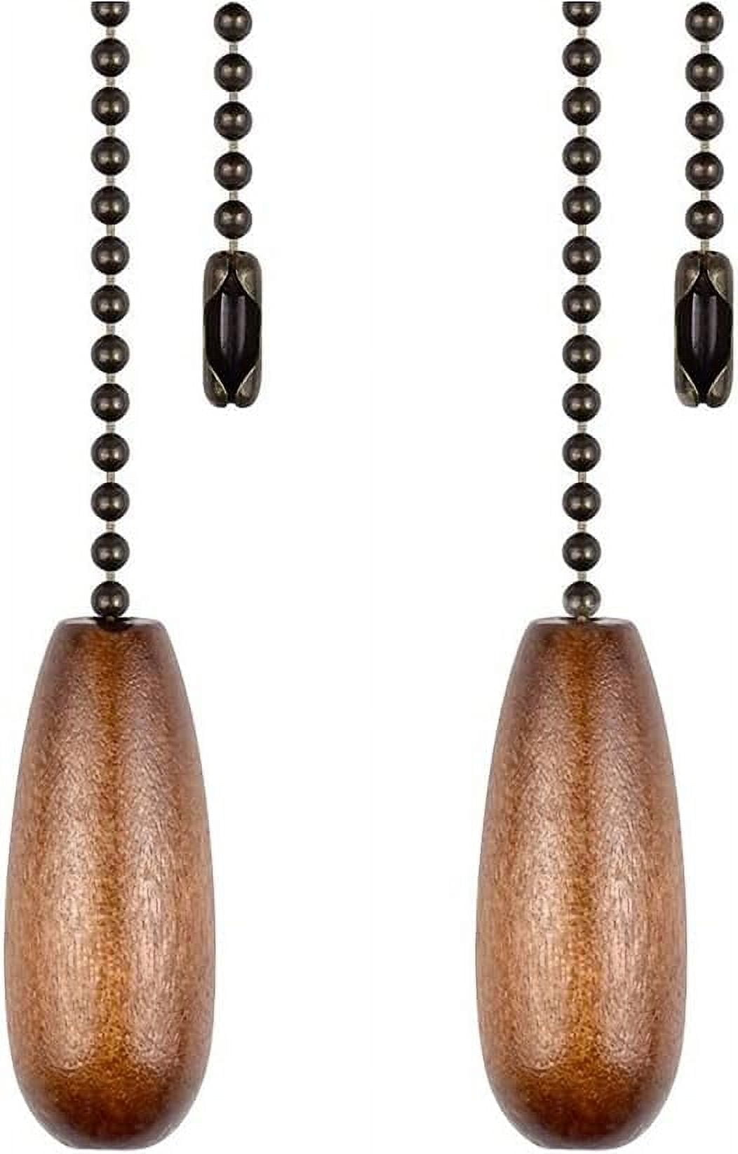 Ceiling Fan Pull Chain Extender, 2pcs Wooden Decorative Pendant ...