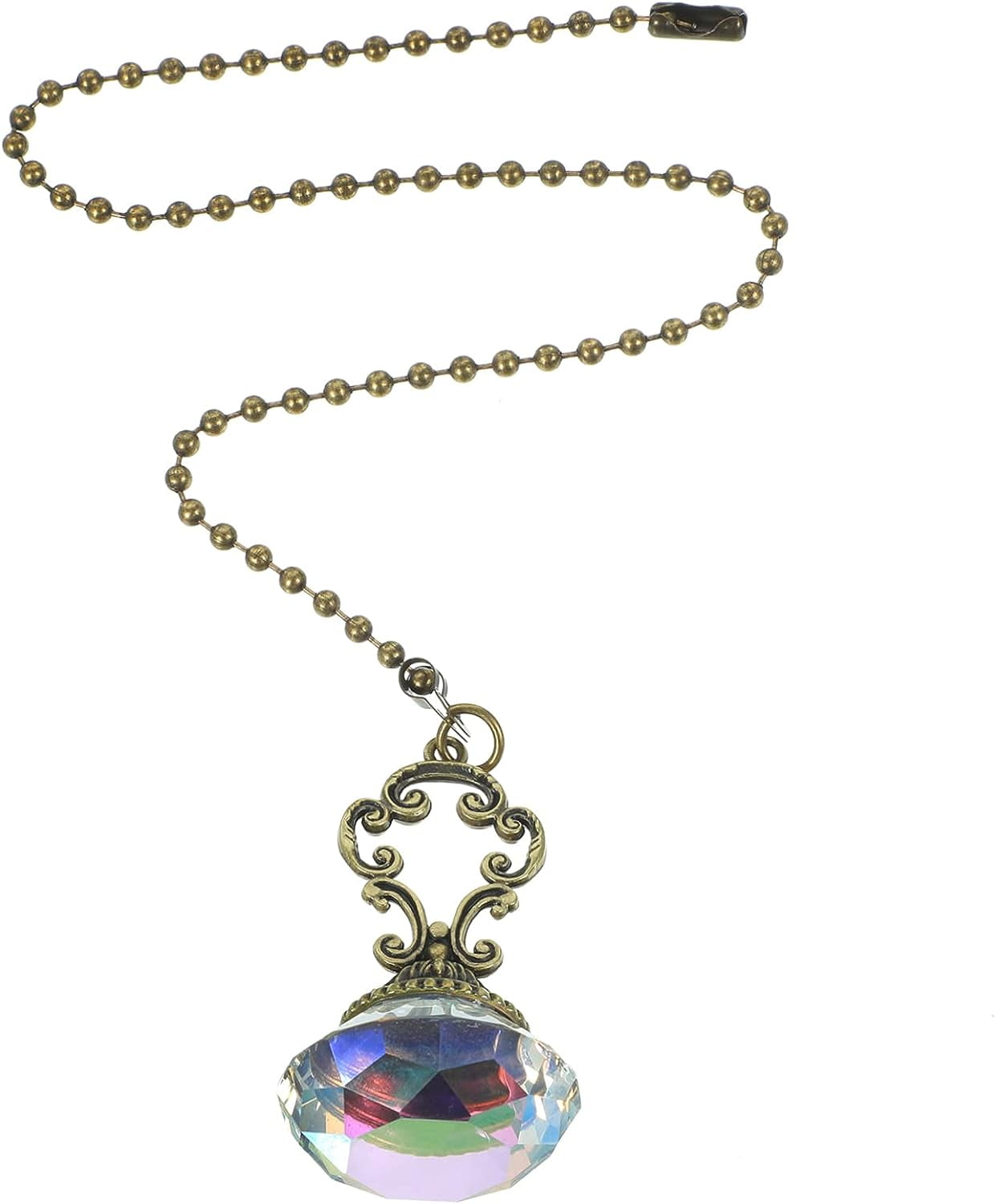 Ceiling Fan Pull Chain Lamp Switch Pull Cord White Crystal Lighting ...