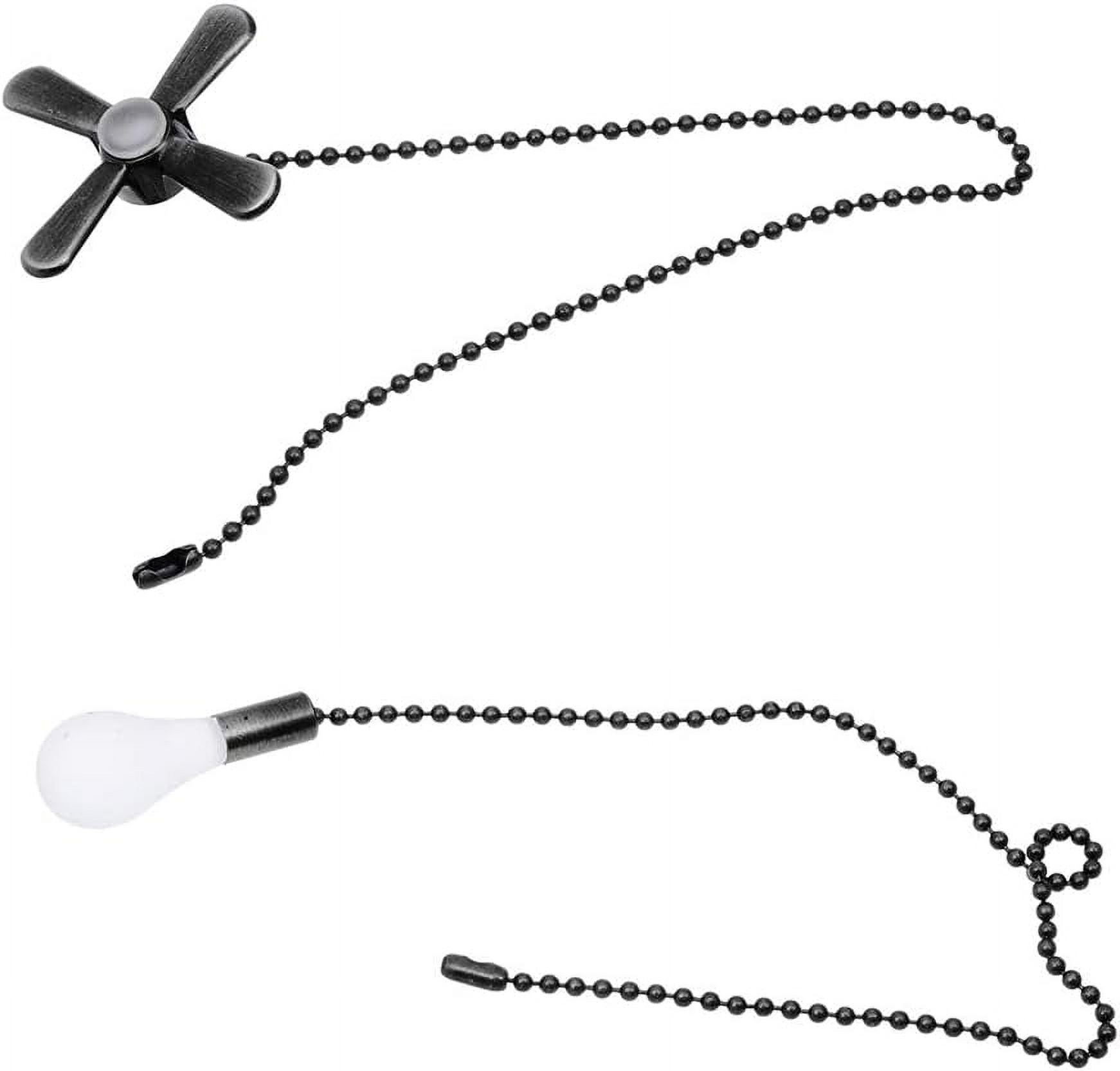 Ceiling Fan Pull Chain Metal Beaded Ball Fan Pull Chain Fan and Bublb ...