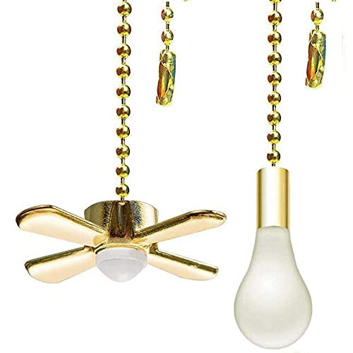 Ceiling Fan Pull Chain Ornaments Extension Chains with Decorative Light ...
