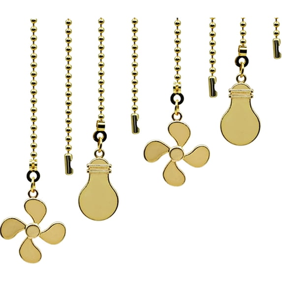 Ceiling Fan Pull Chain Set - 4 Piece Bulb and Fan Pattern Exteion ...