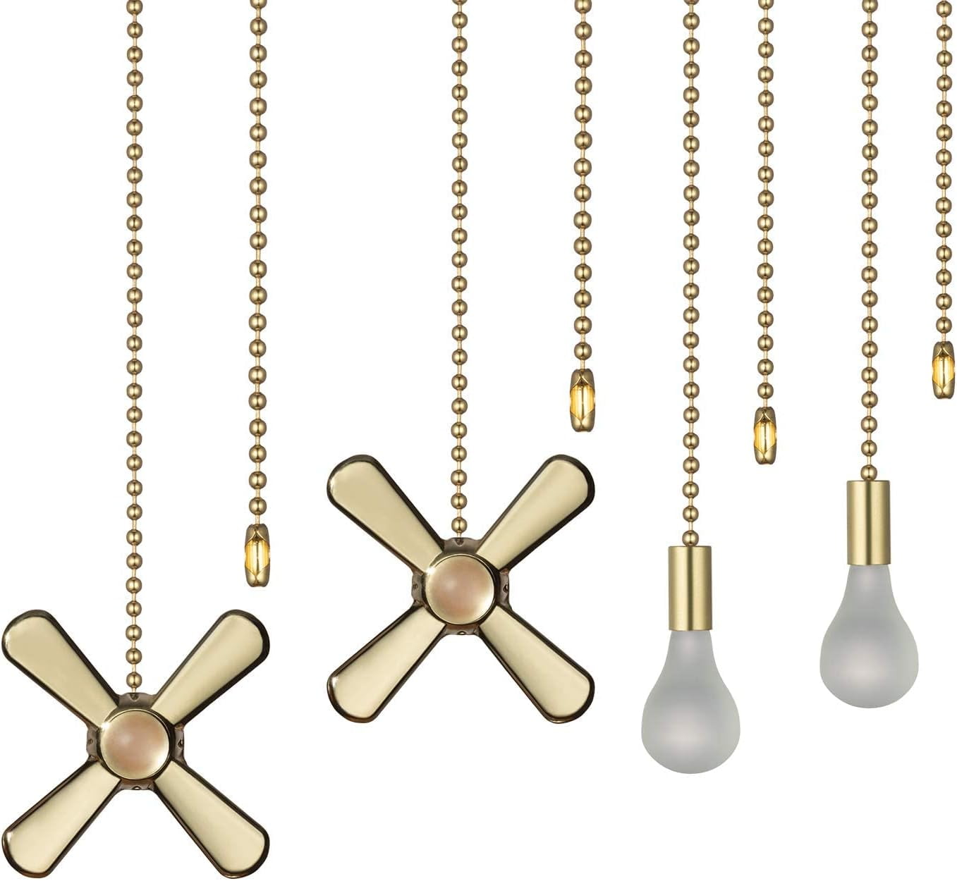 Ceiling Fan Pull Chain with Decorative 4 Pcs 3 mm 13 inch Frosted Light ...