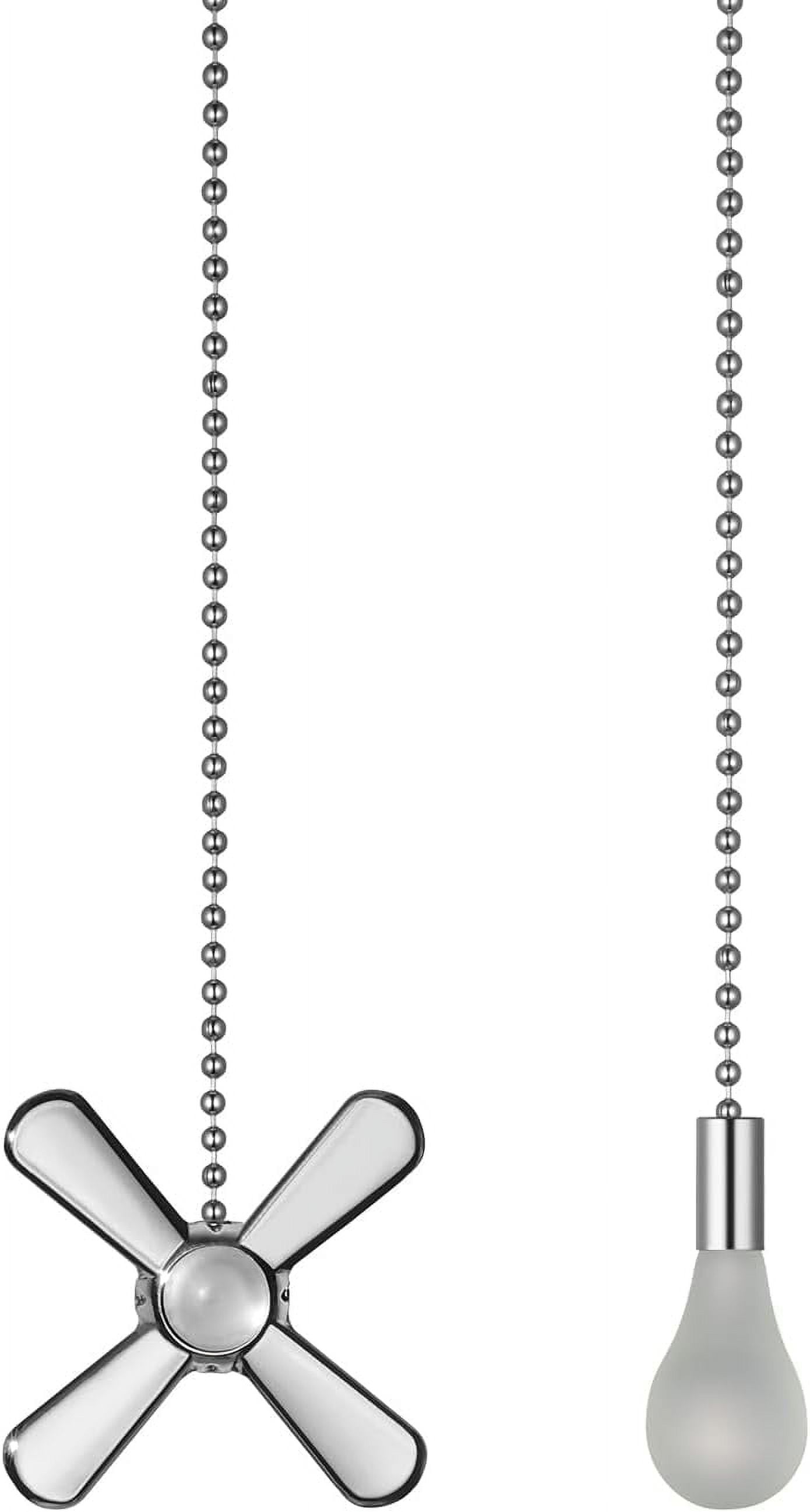 Ceiling Fan Pull Chain with Decorative 3 mm 12 inch Frosted Light Bulb ...