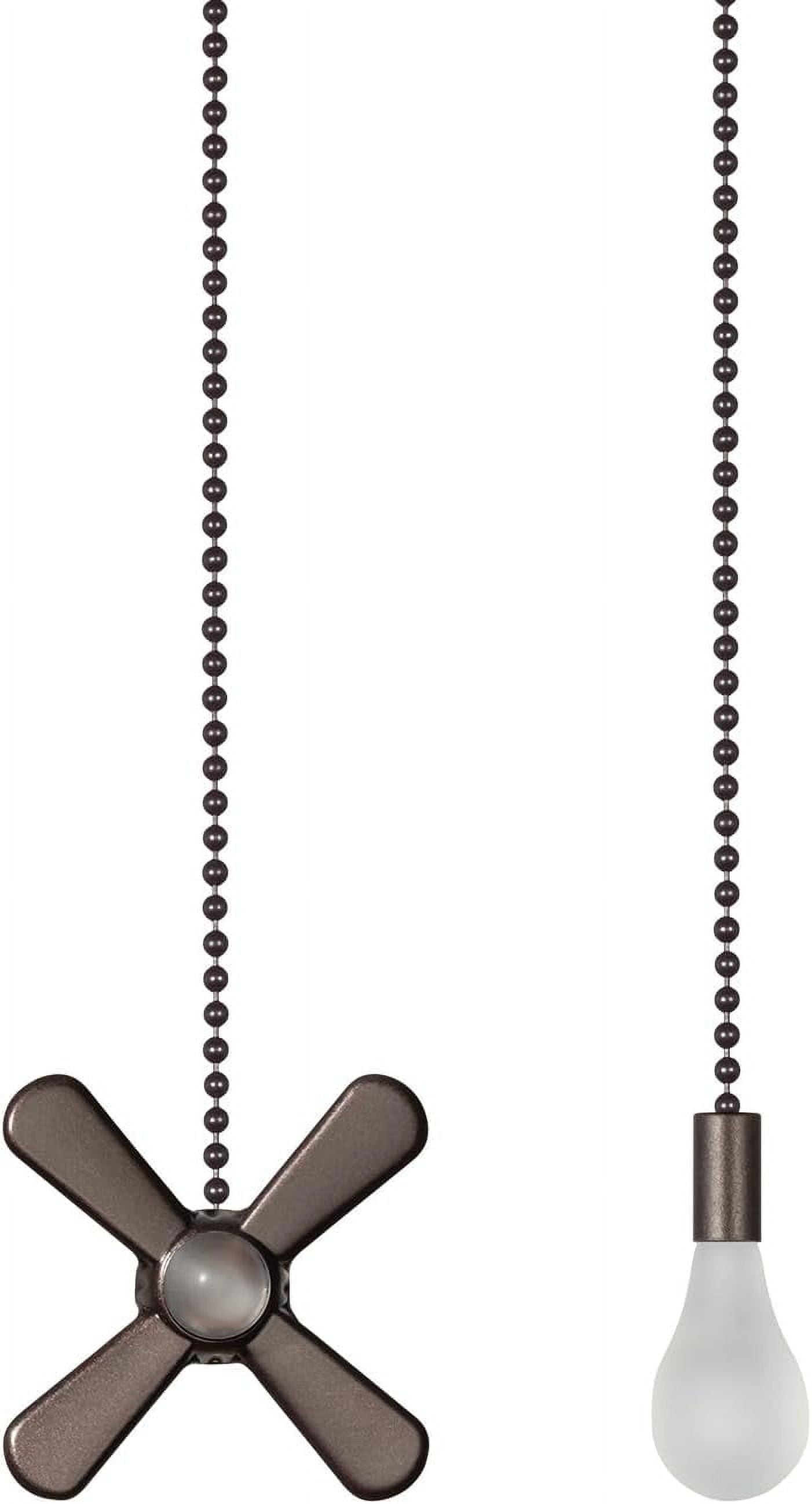 Ceiling Fan Pull Chain with Decorative 2 Pcs 3 mm 17 inch Frosted Light ...