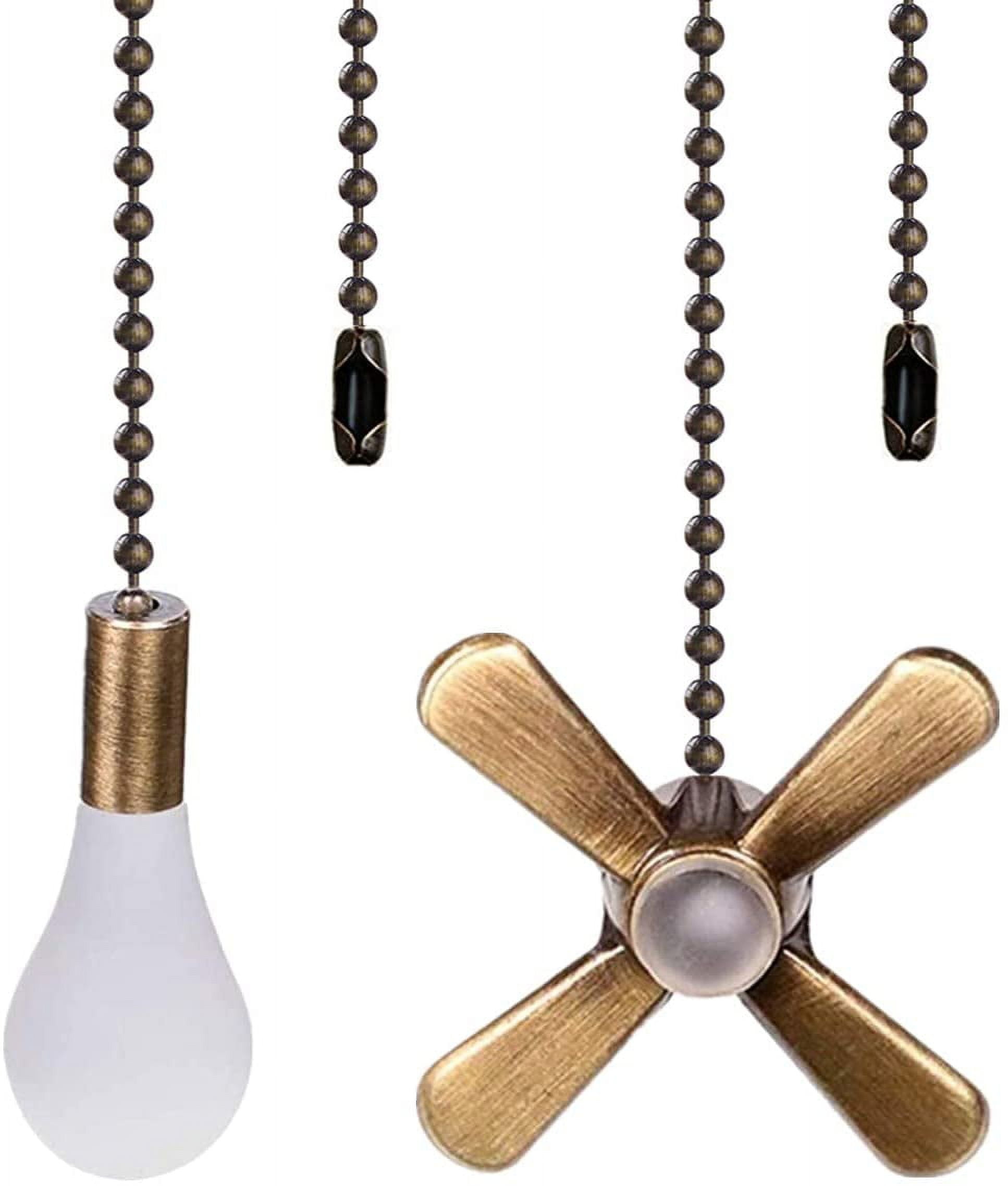 Ceiling Fan Pull Chains 13.6 Inches Fan Pulls 2 Pcs Ceiling Fan Pull ...