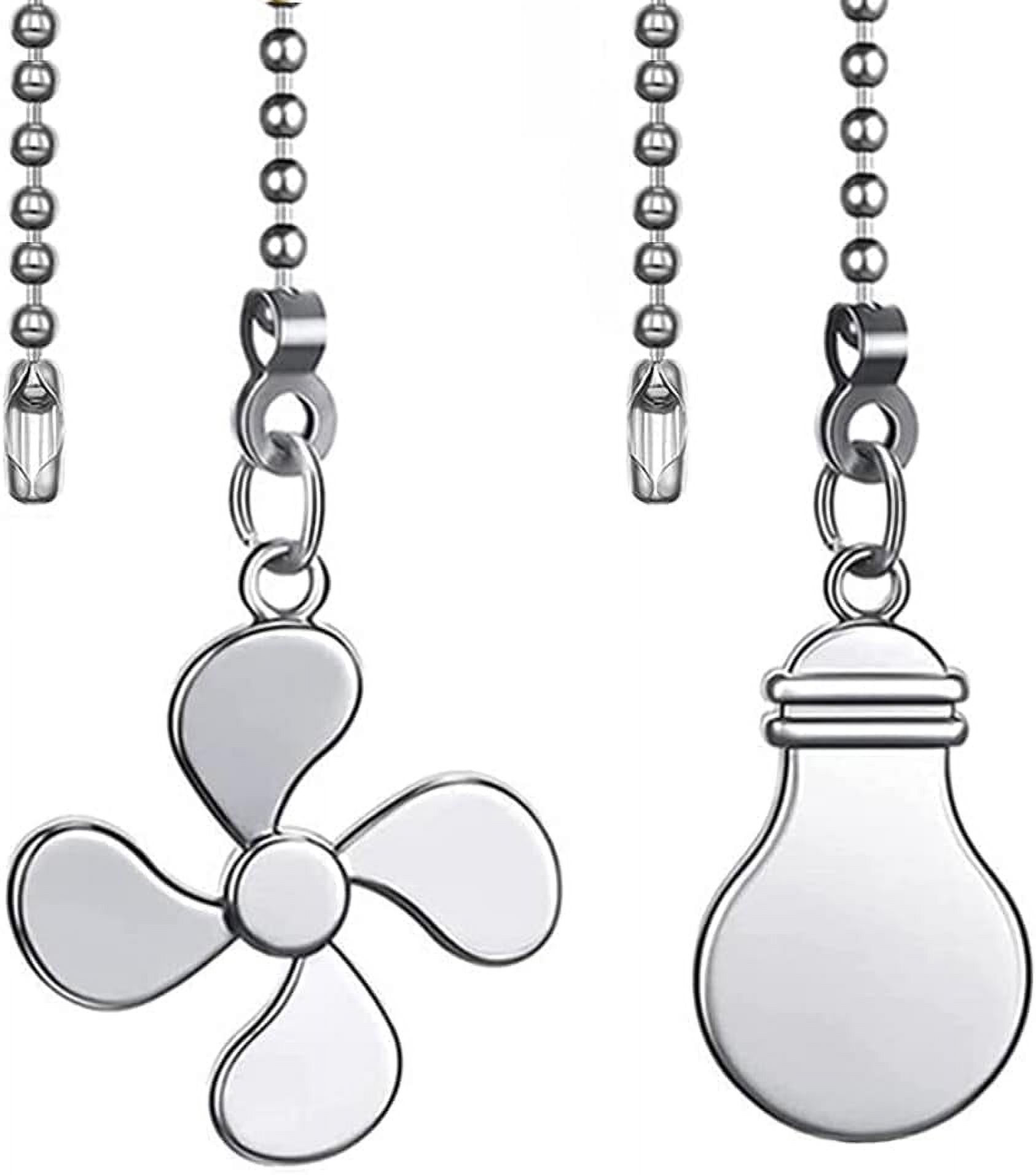 Ceiling Fan Pull Chains Ornaments Extender Set, 12 Inches Extension ...
