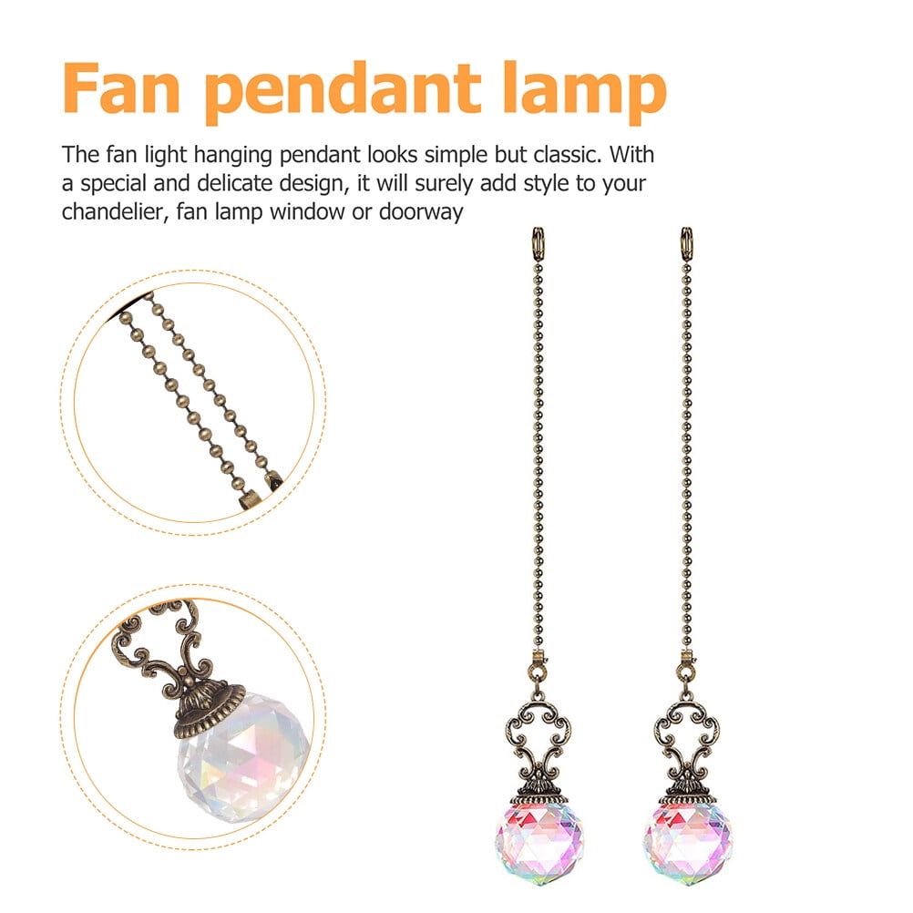 Ceiling Fan Pulls 2pcs Ceiling Fan Pull Chains Crystal Fan Pull Chain ...