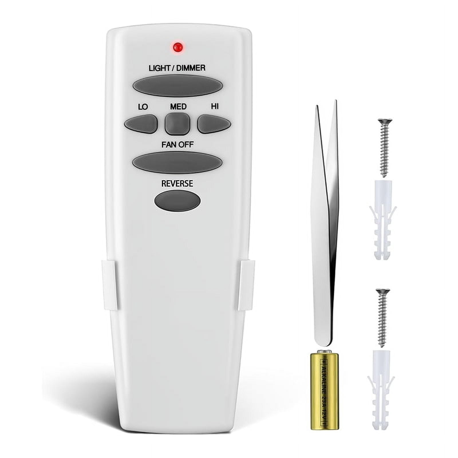 Ceiling Fan Remote Control, Control with Battery Reverse Light Dimmer ...