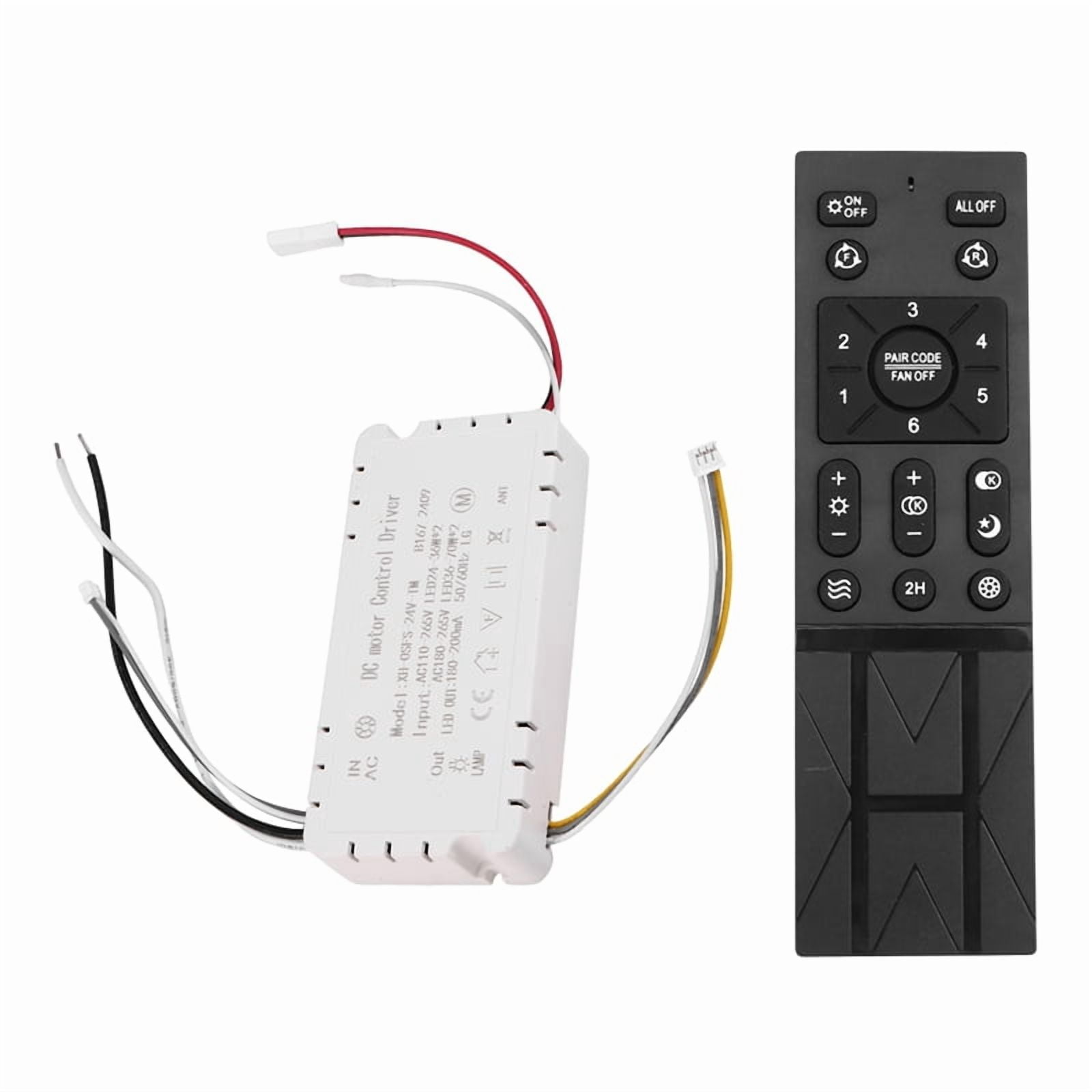 Ceiling Fan Remote Control Kit with 6 Speed Settings, Replacement ...