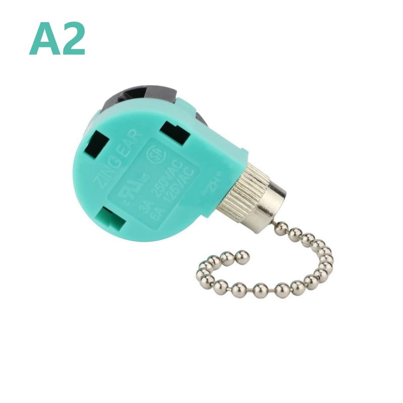 Ceiling Fan Switch 3 Speed 4 Wire ZE-268S6 Fan Pull Chain Speed Control ...