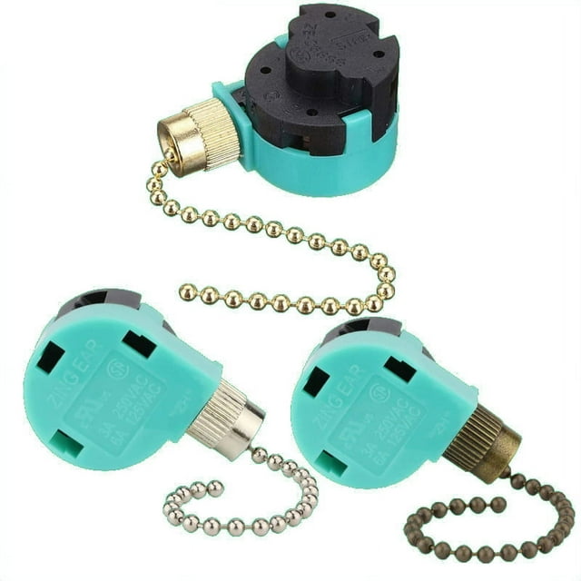 Ceiling Fan Switch 3 Speed 4 Wire ZE-268S6 Fan Pull Chain Speed Control ...