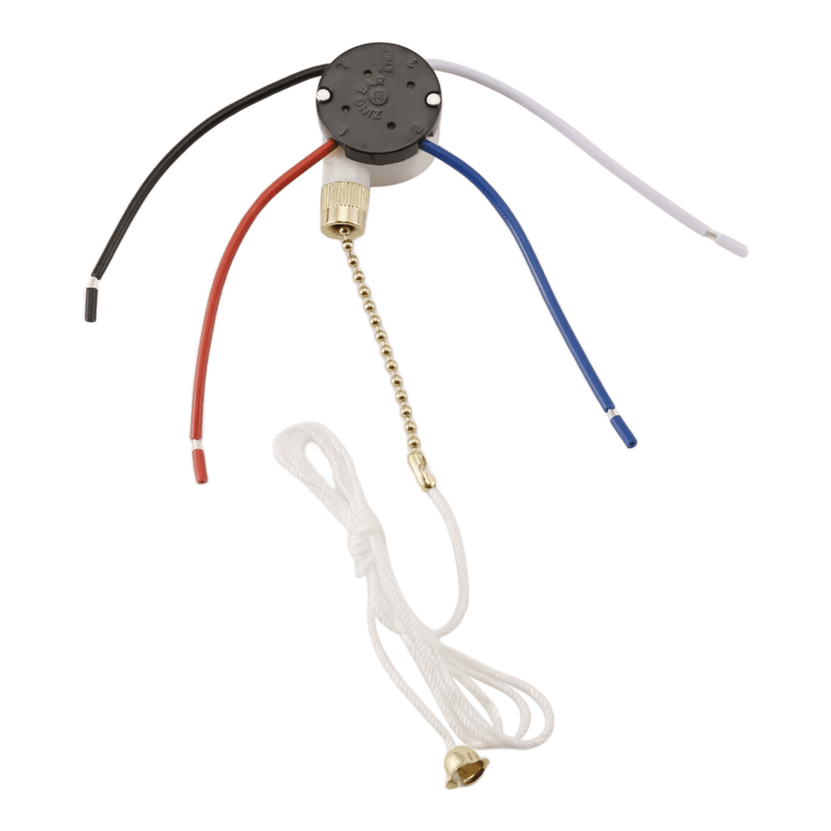 Ceiling Fan Switch Kit 3 Speed 4 Wire, Zipper Control Switch, ZE-208S ...