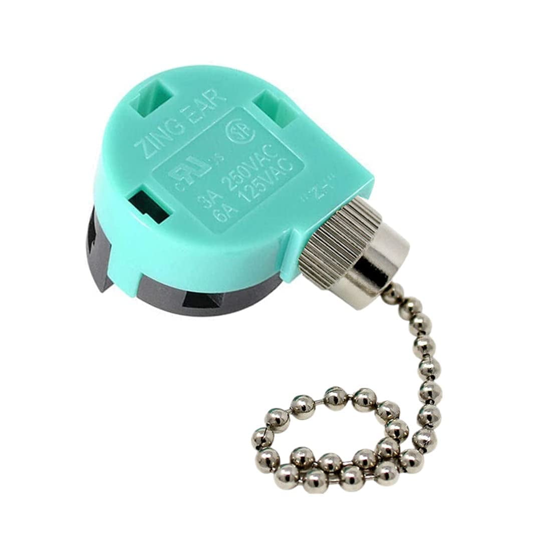 4 Wire Fan Switch Zing Ear 3-Speed Ceiling Fan Pull Chain Switch (ZE ...