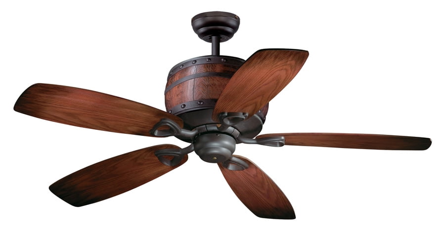 Ceiling Fan Vaxcel Yellowstone Country Cabernet Lodge Remote Light ...