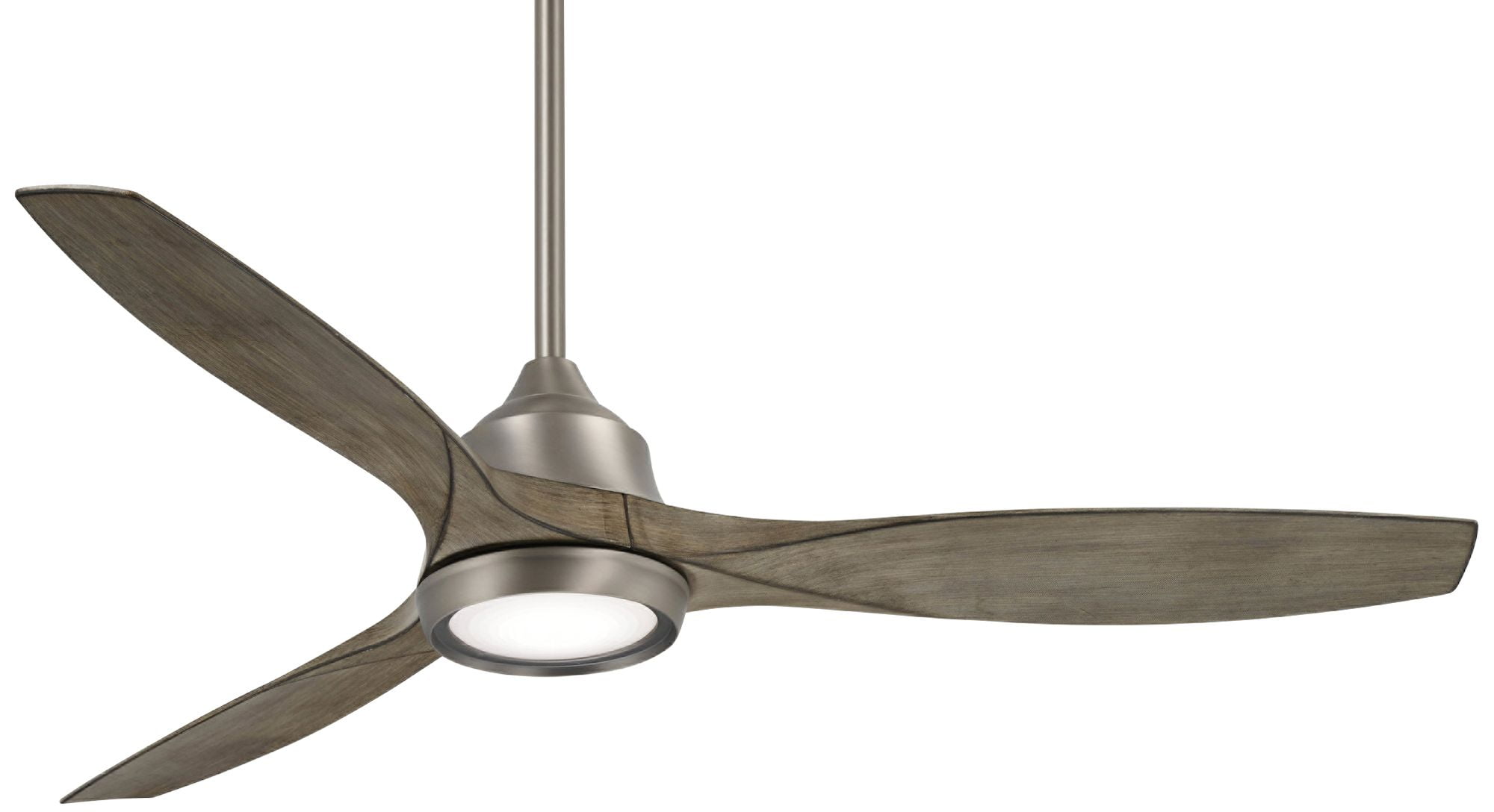 Ceiling Fan With Light Kit 15.5 Inches Tall By 60 Inches Wide-Burnished ...