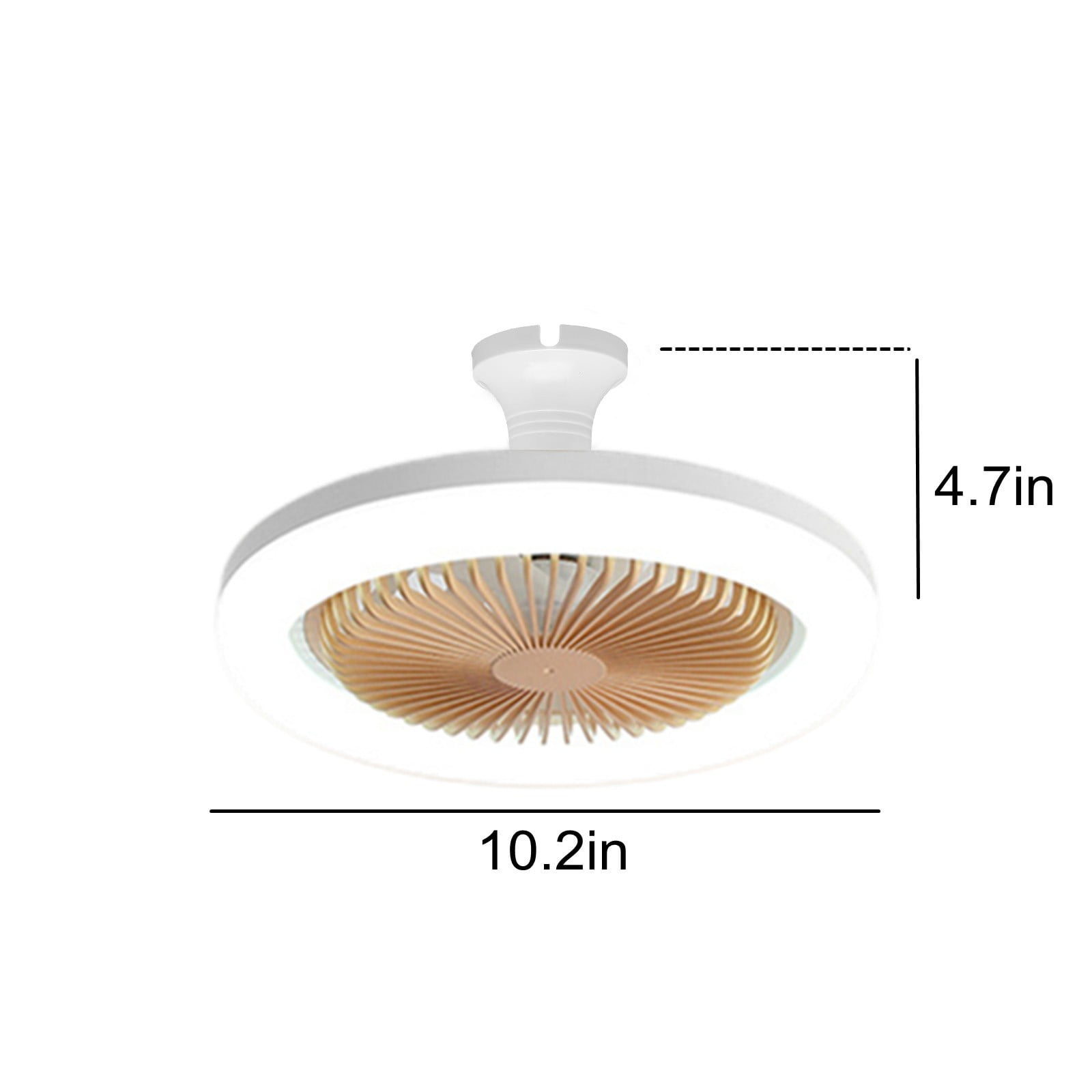 Mouliraty Ceiling Fan With Lights, Enclosed Low Fan Light, Ceiling ...