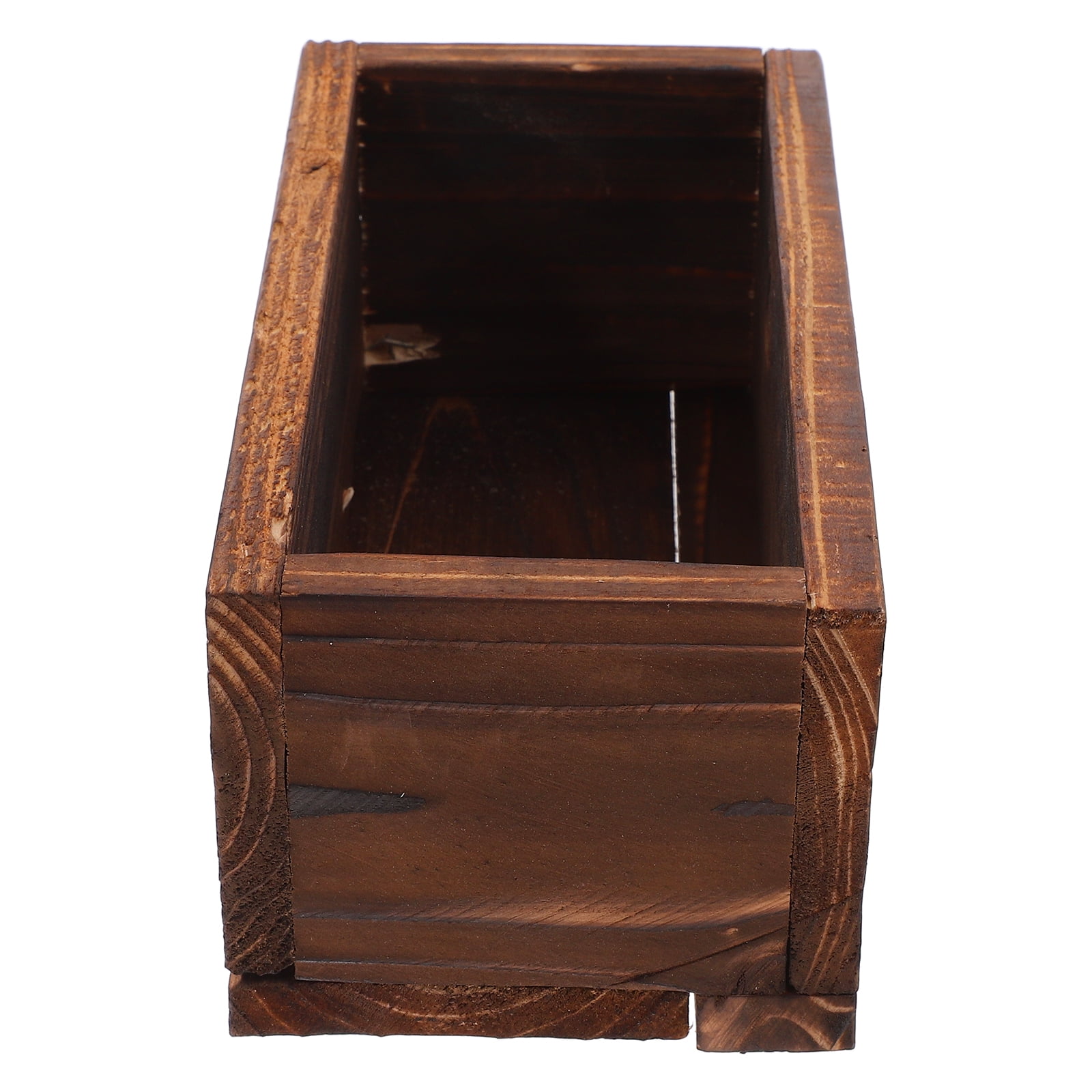 Wooden Planter Box for Gardening Brown Rectangular Wood Planter with ...