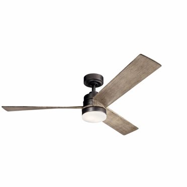 Ceiling Fan with Light Kit 15 inches Tall By 52 inches Wide-Brushed ...