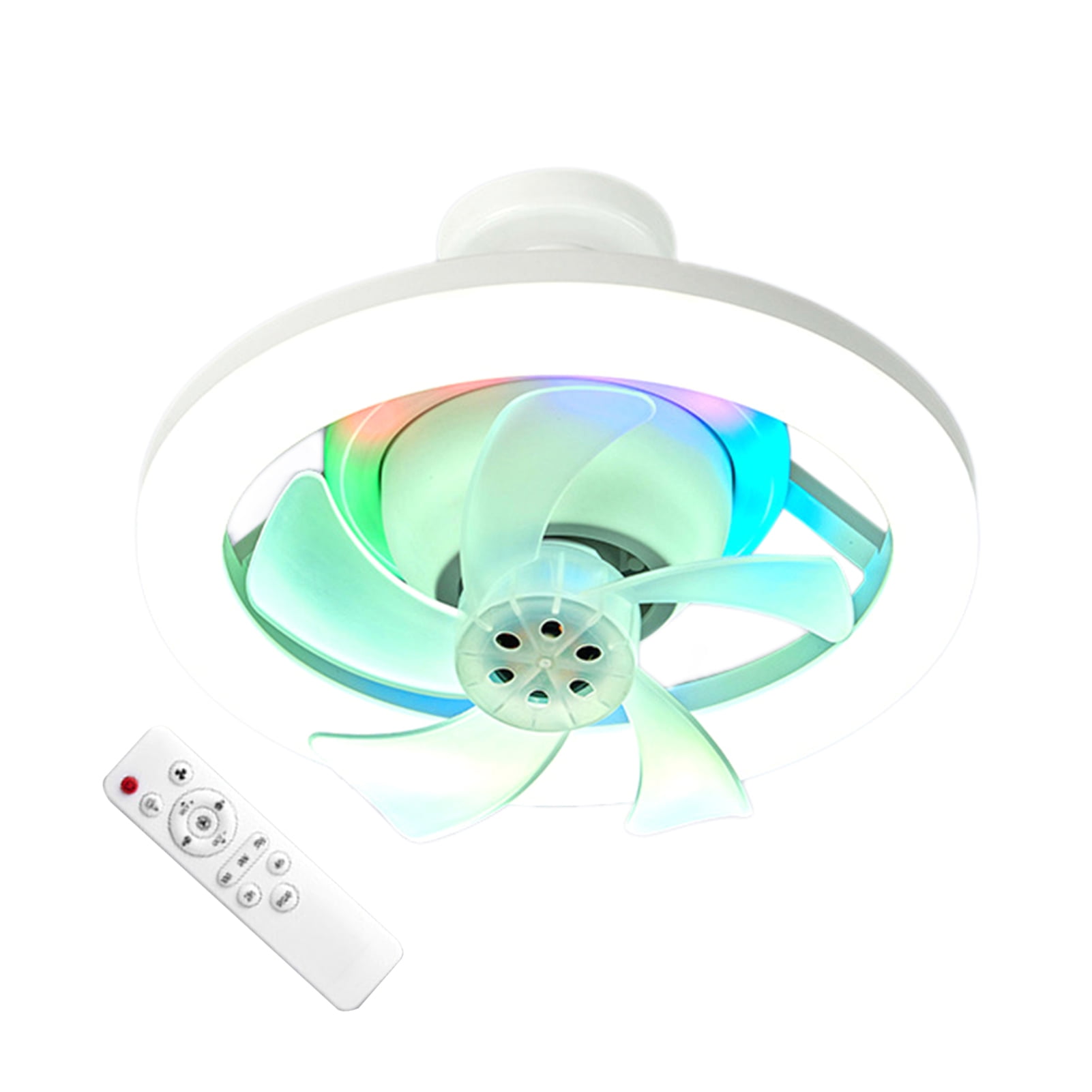 Ceiling Fan with RGB Light Remote Control Timer Auto On/Off Dimmable ...