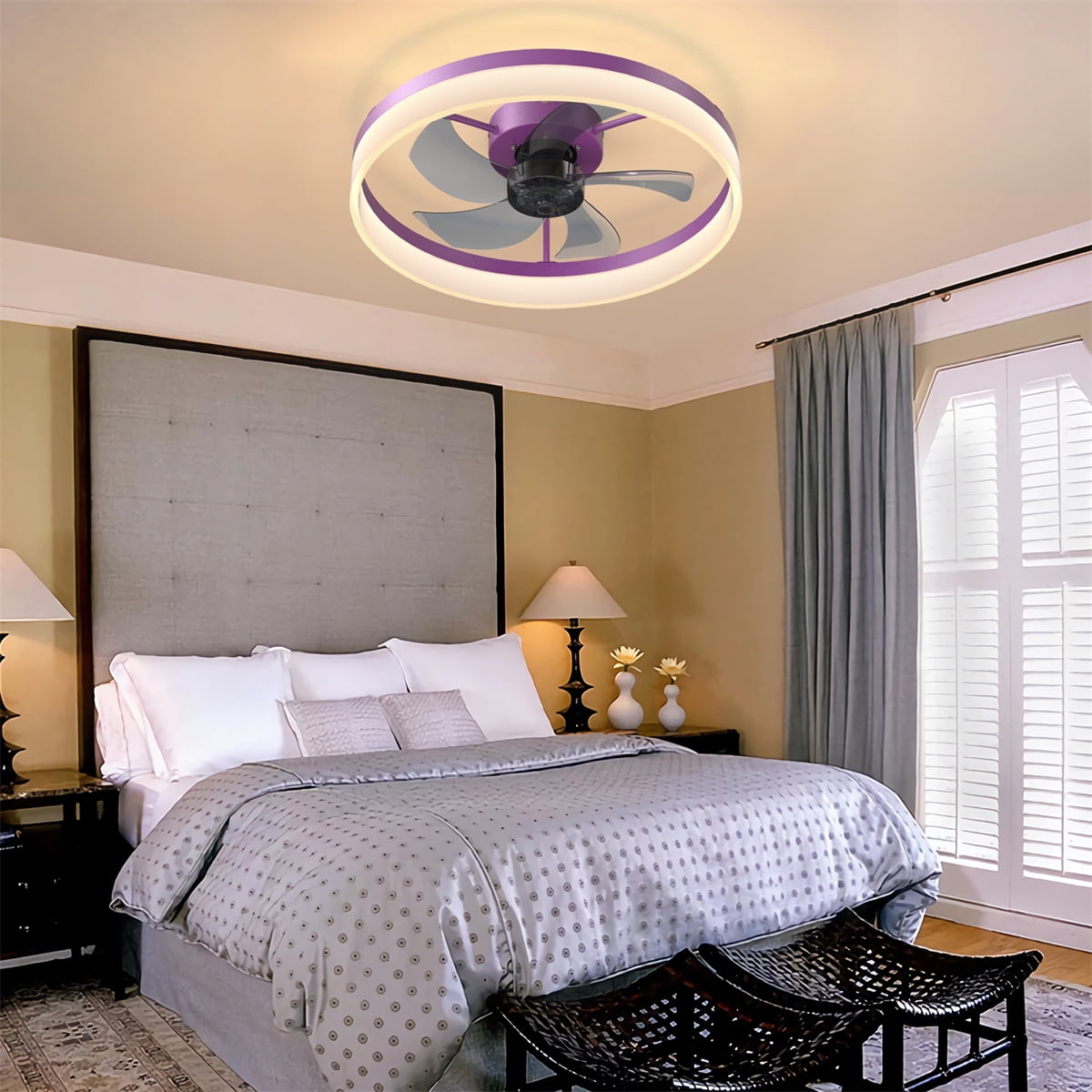 Ceiling Fans with LED Lights - 20 inch Ceiling Fans with Lights 3 Color ...