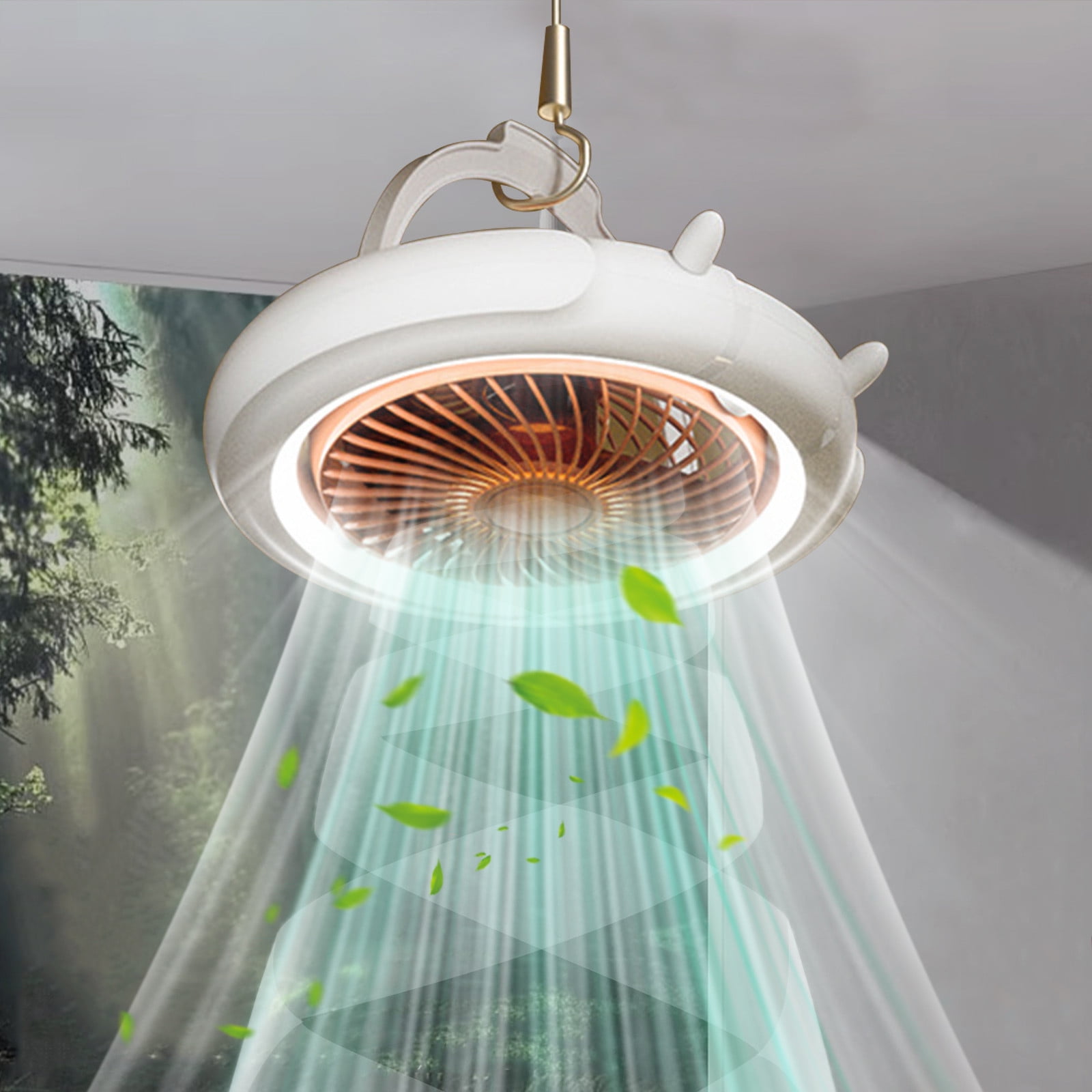 Ceiling Fans with Lights, 9.6in Enclosed Low Ceiling Fan Light with ...