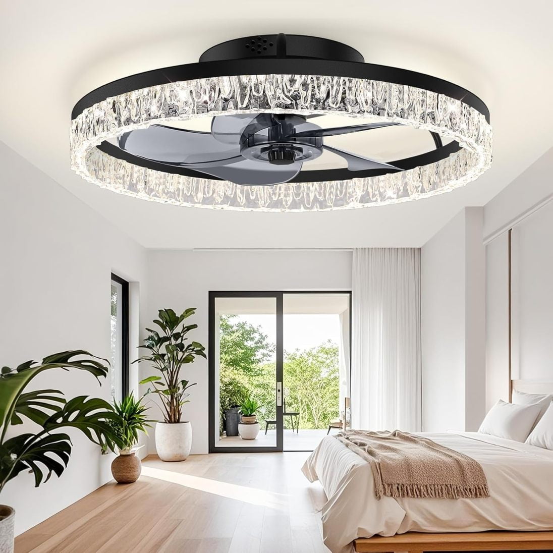 Ceiling Fans with Lights and Remote, 20'' Low Profile Ceiling Fans, 3000K-6500K Dimmable Modern ...