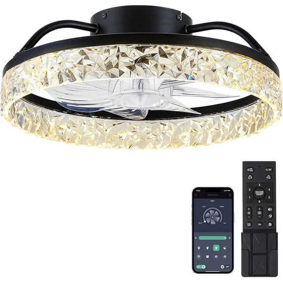 Ceiling Fans with Lights and Remote/APP Control, Modern Dimmable Low ...