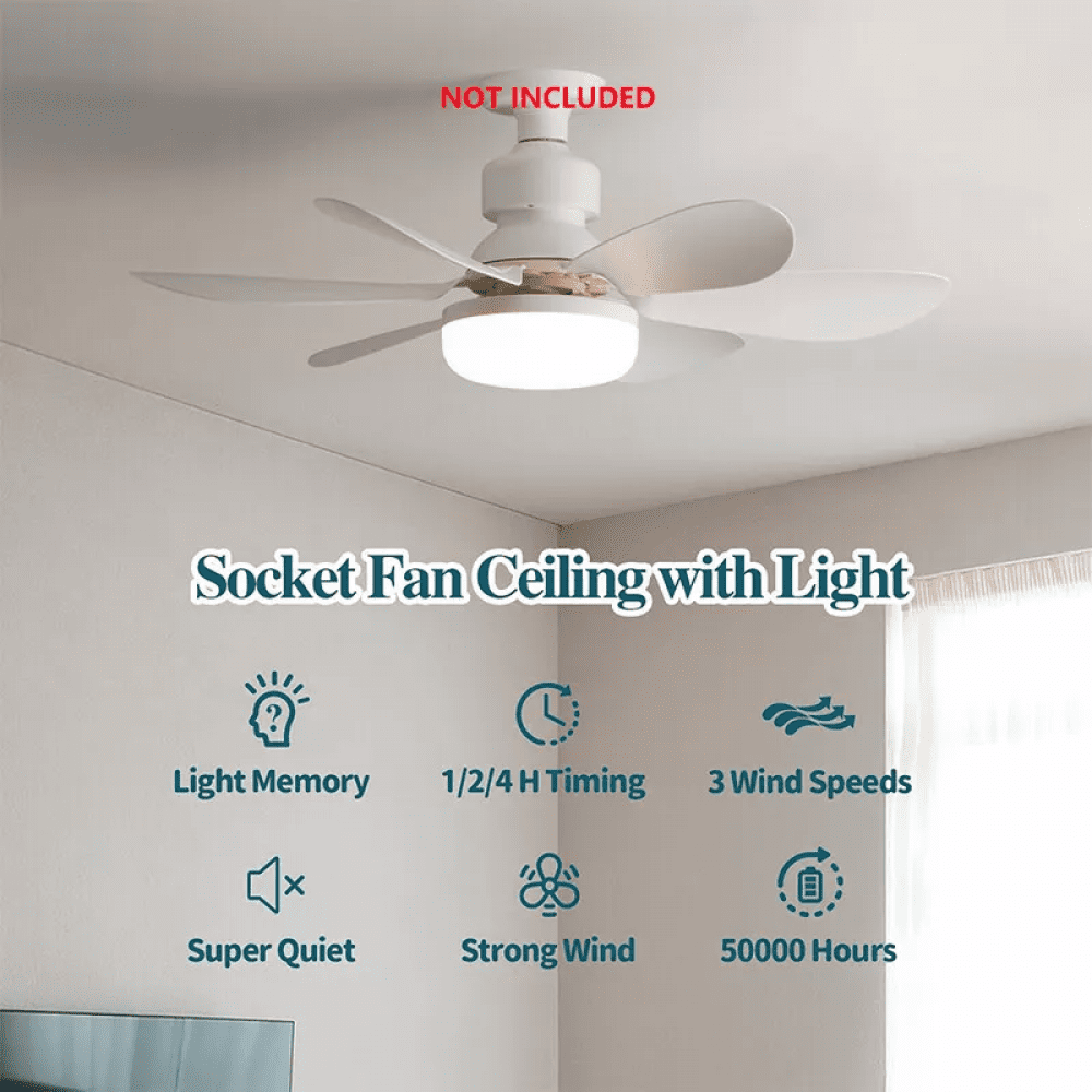 Ceiling Fans Lights and Remote 20.5 Inch Screw in Ceiling Fan Light ...