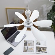 24 Inch Ceiling Fan with Light, Remote, Bronze Farmhouse Rattan ...