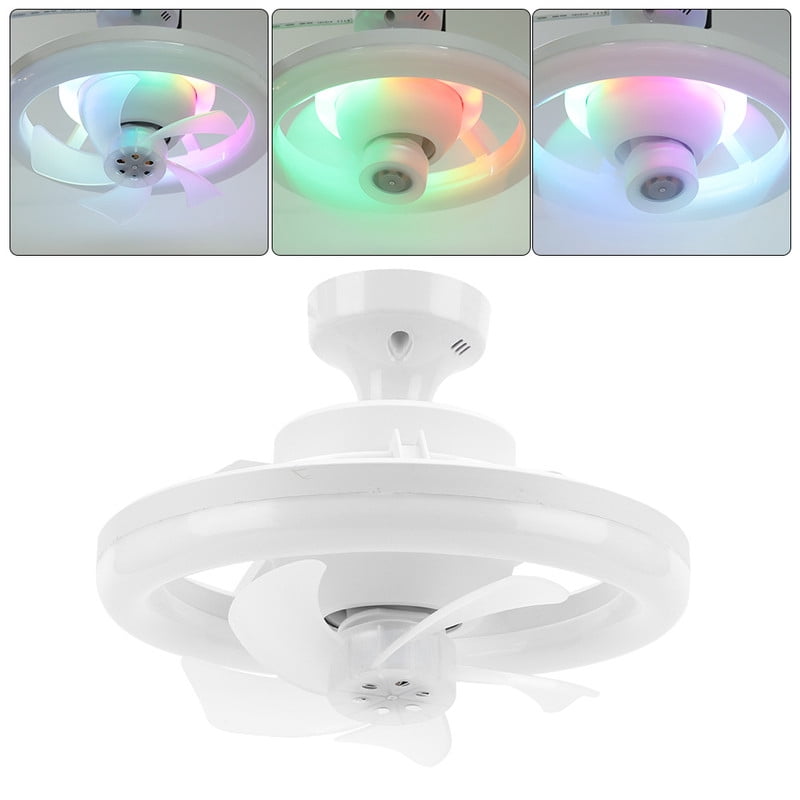 Ceiling Fans with Light RGB Colors Dimmable Remote Control Low Profile ...